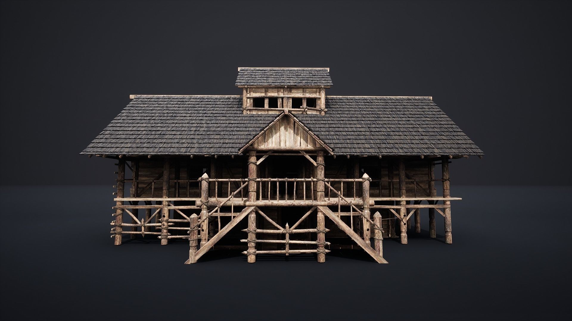 3D model MEDIEVAL HOUSE SLAVIC COTTAGE CABIN HUT TOWN CITY NEXTGEN AAA VR / AR / low-poly | CGTrader