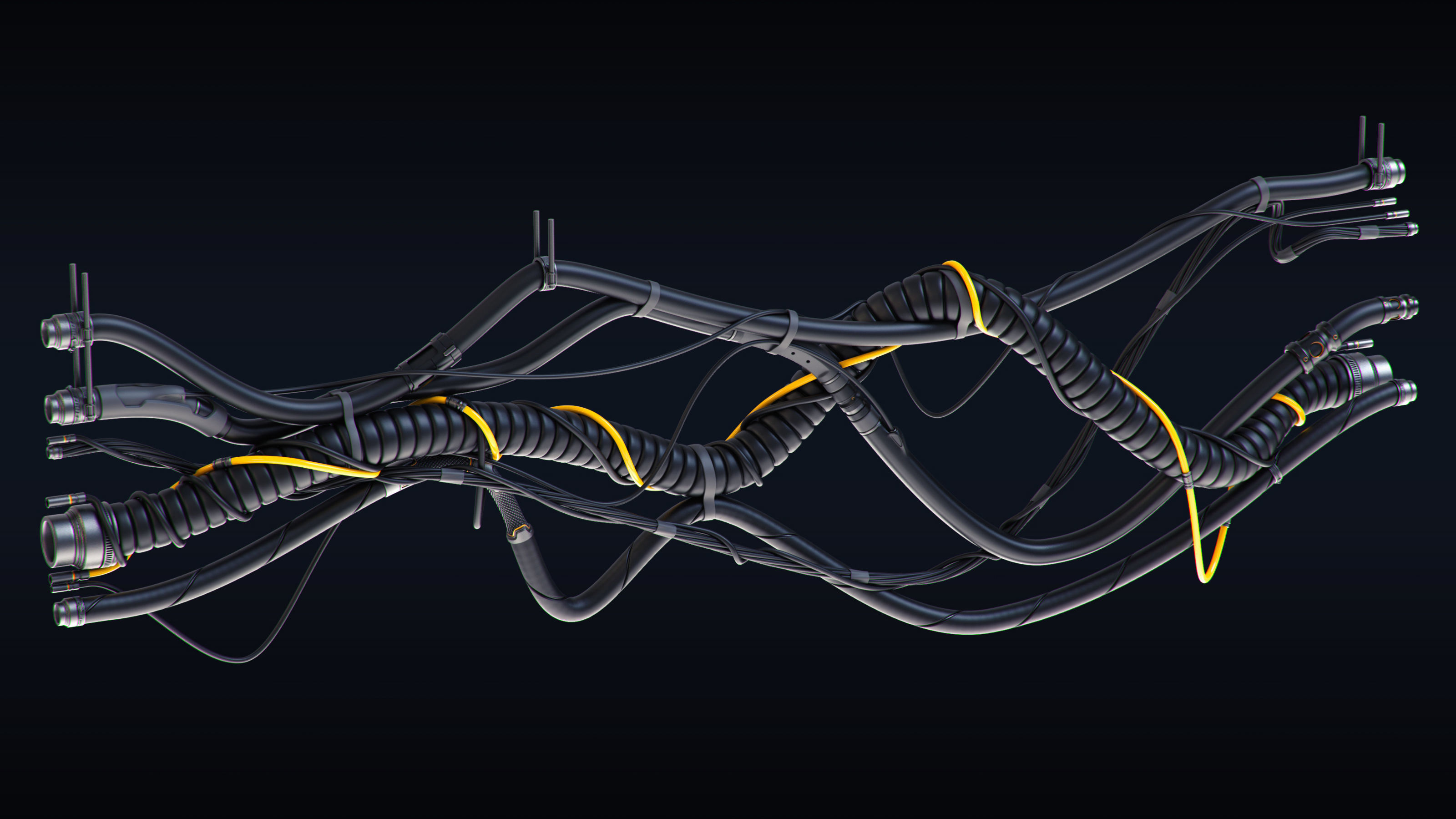 Cables and Wires set 3D model | CGTrader