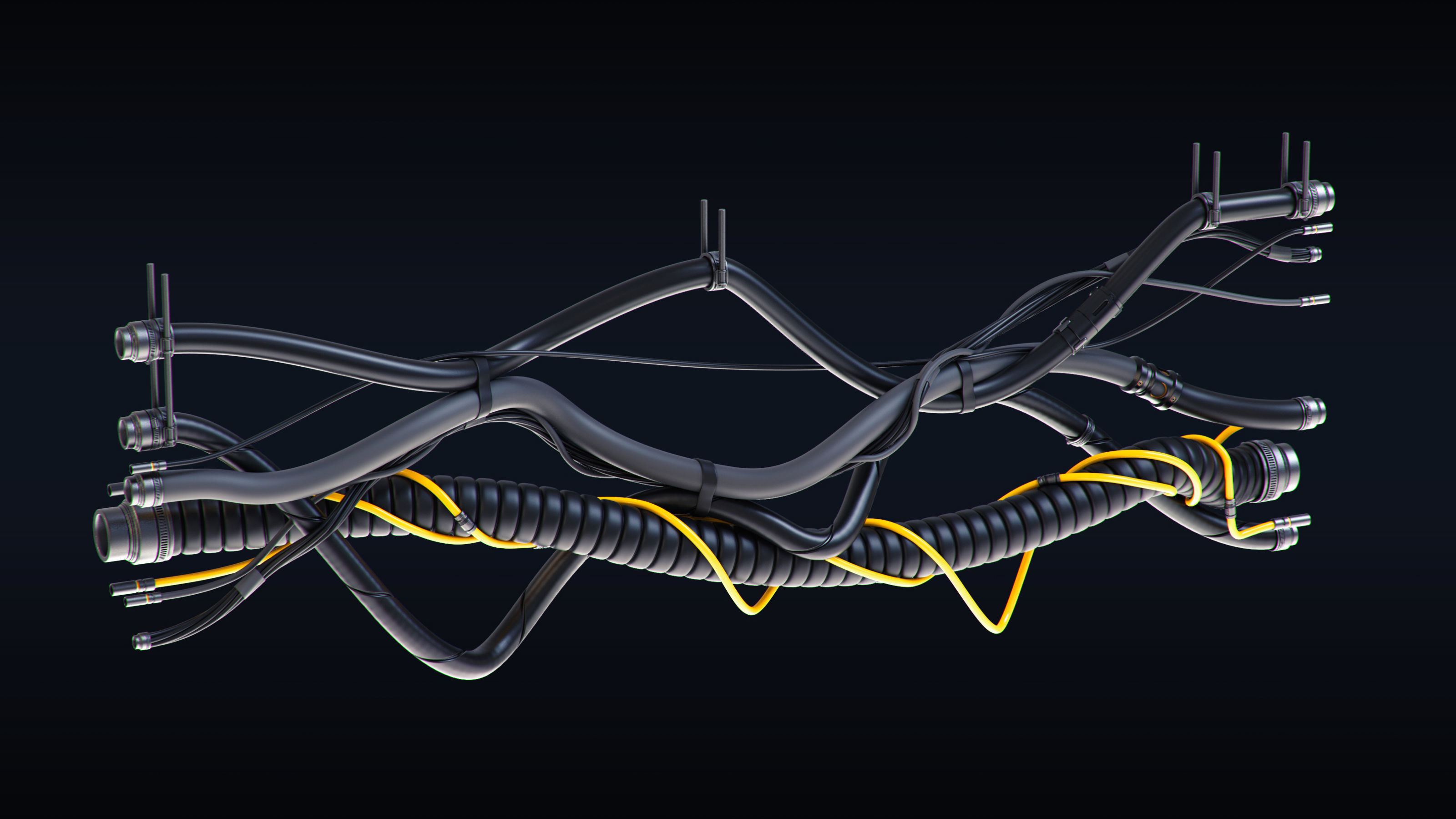 Cables and Wires set 3D model | CGTrader