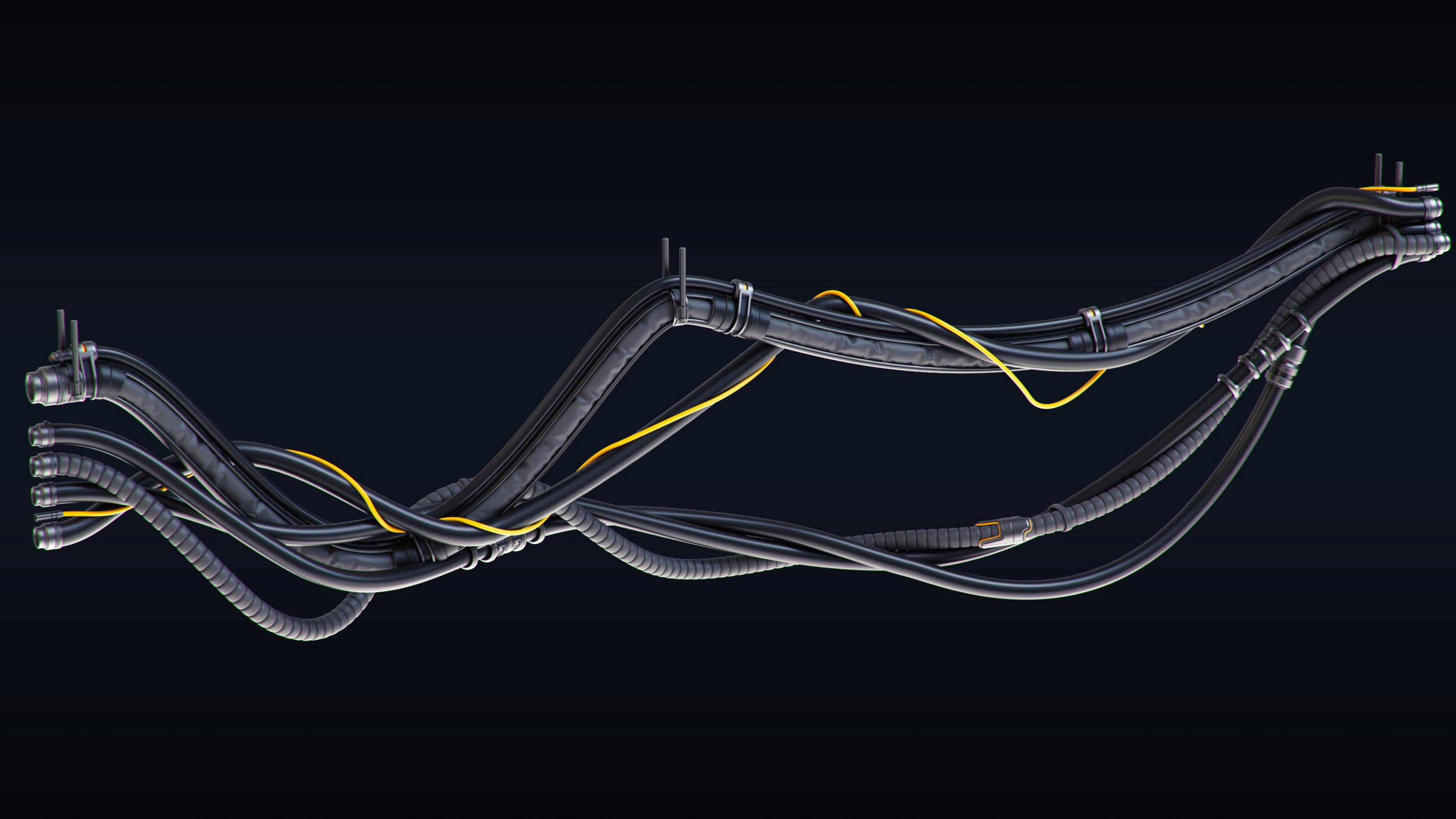 Cables and Wires set 3D model | CGTrader