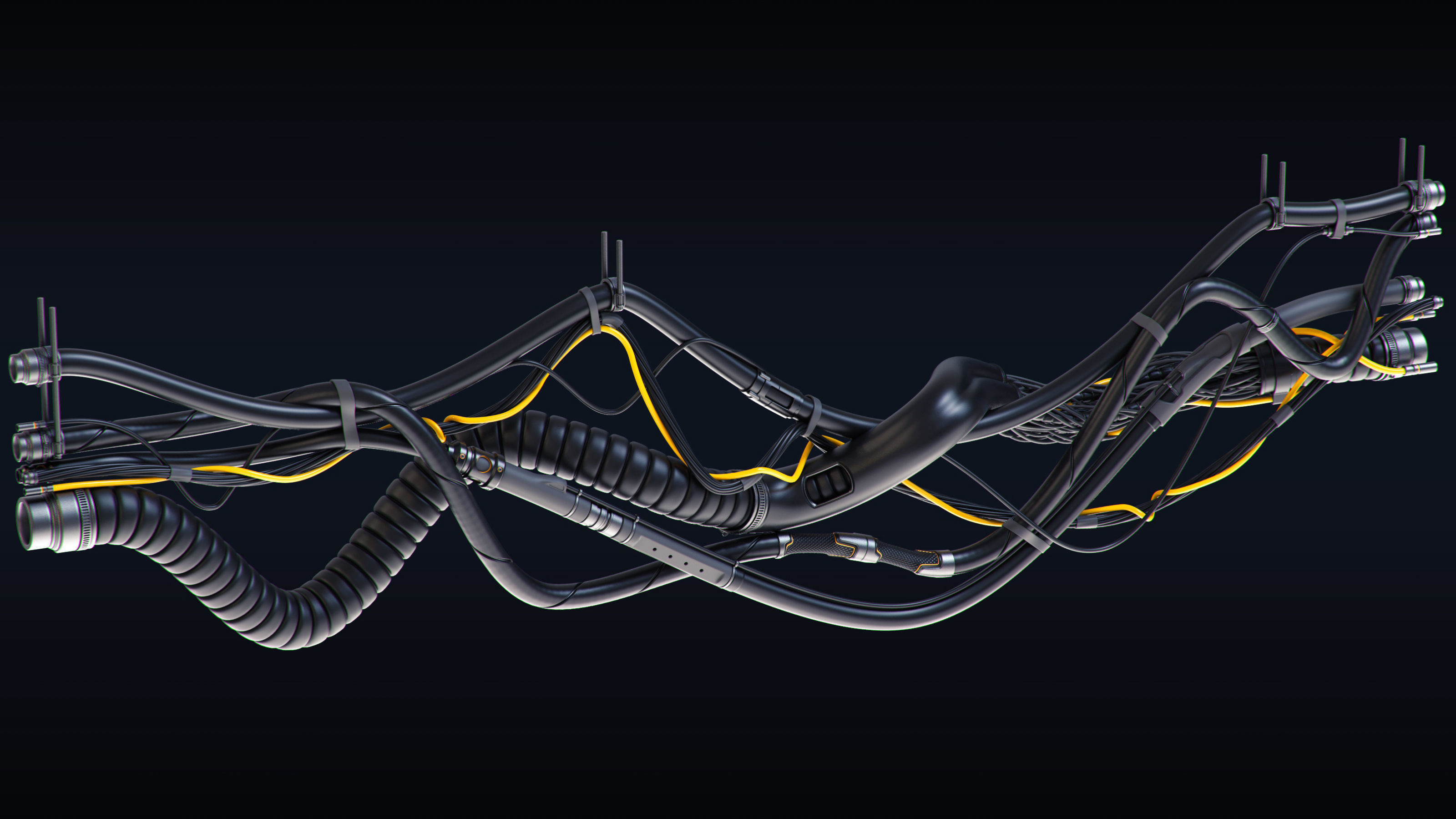 Cables and Wires set 3D model | CGTrader