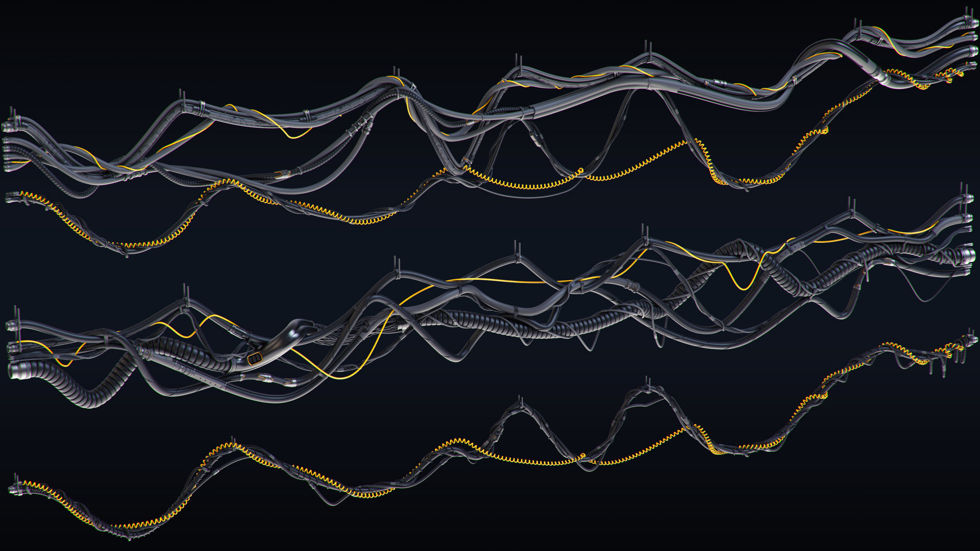 Cables and Wires set 3D model | CGTrader