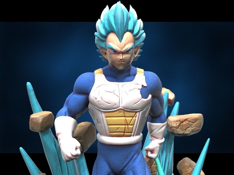SUPER VEGETA BLUE 3D model 3D printable | CGTrader