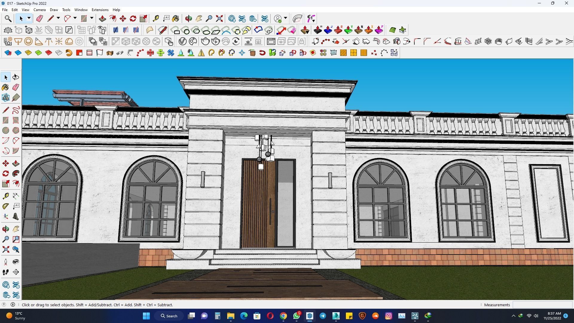 Neoclassical House design with roof top landscape 3D model | CGTrader