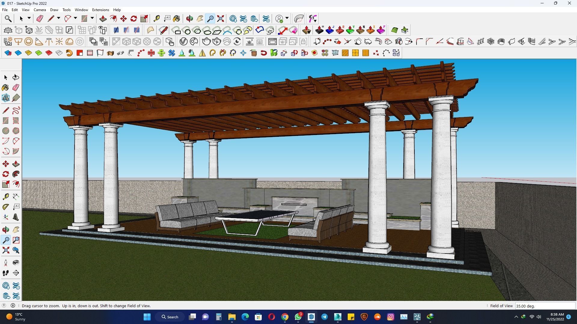 Neoclassical House design with roof top landscape 3D model | CGTrader
