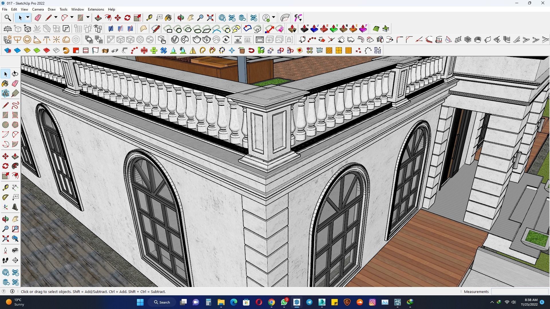 Neoclassical House design with roof top landscape 3D model | CGTrader