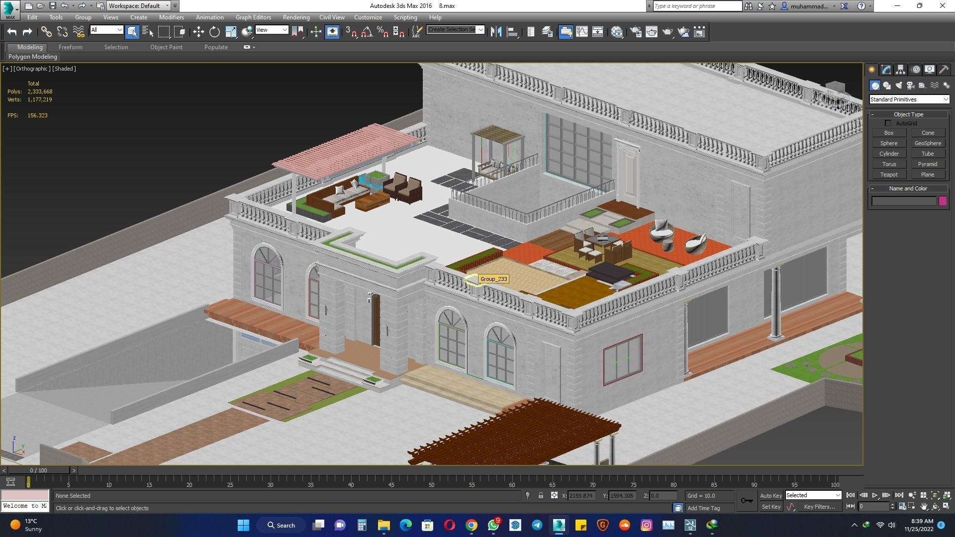 Neoclassical House design with roof top landscape 3D model | CGTrader