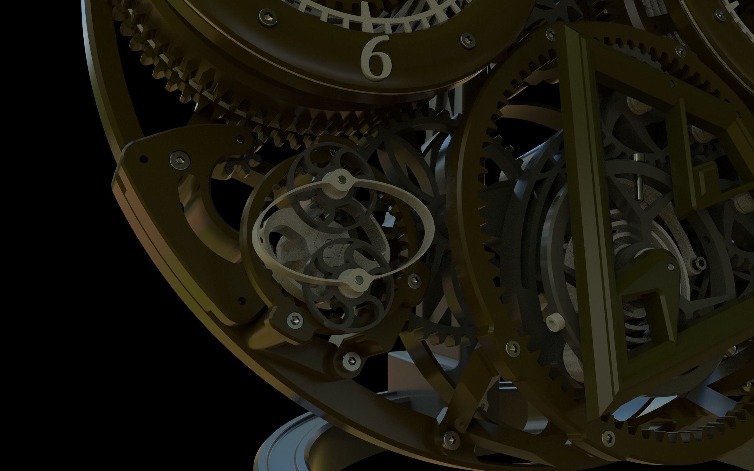 Single shaft Tourbillon 3D PRINT 3D model 3D printable | CGTrader