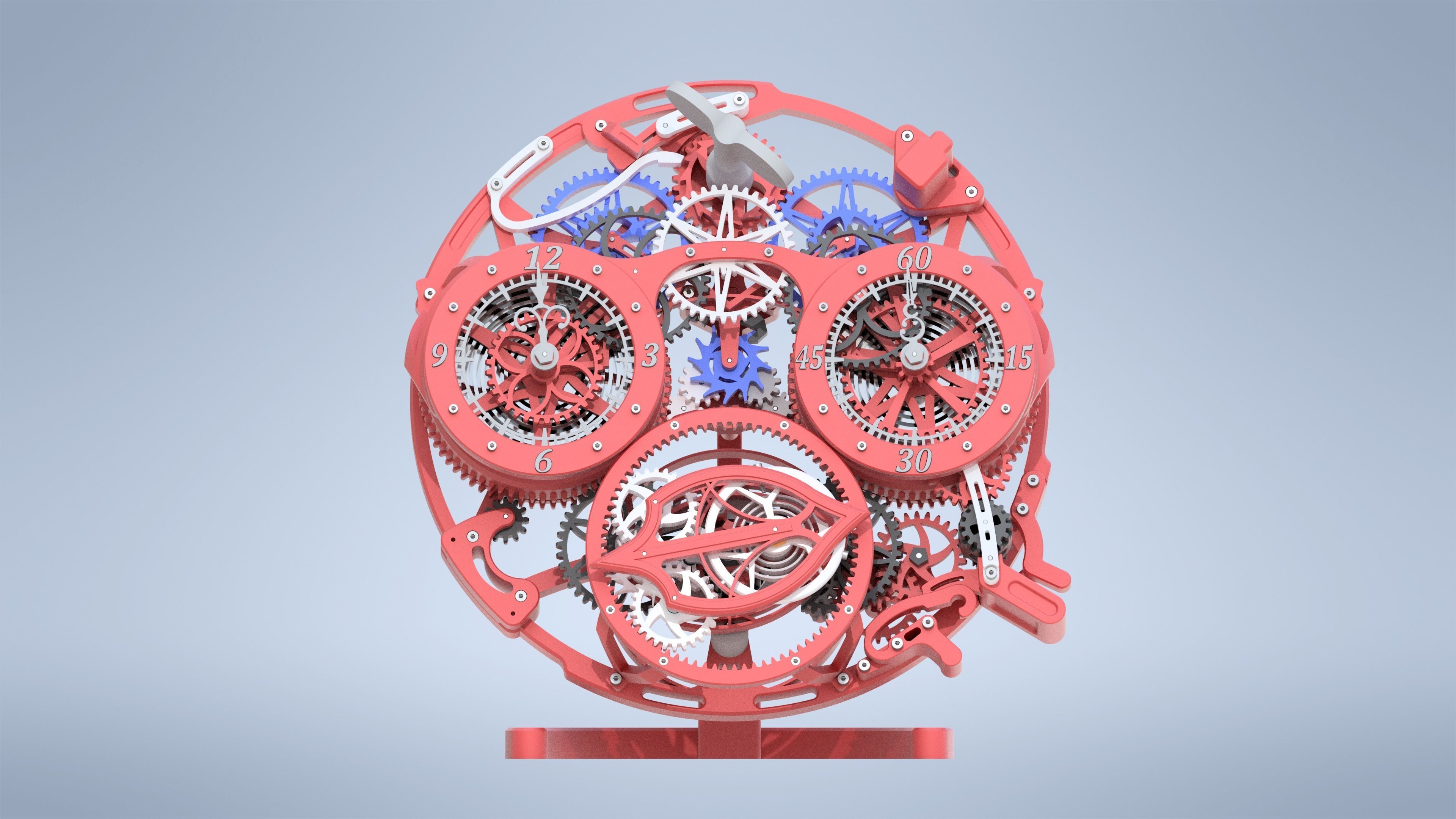 Single shaft Tourbillon 3D PRINT 3D model 3D printable | CGTrader