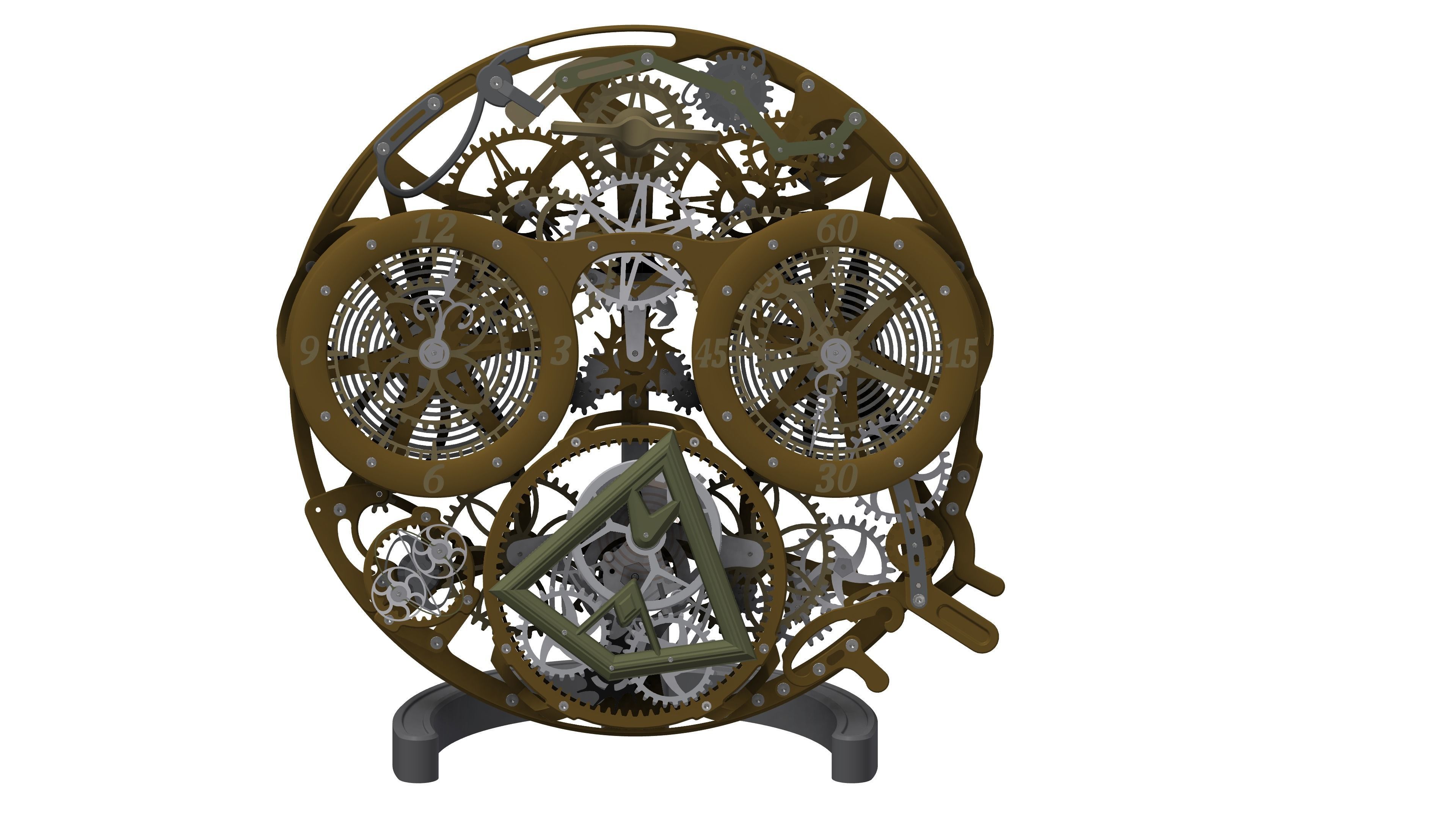 Single shaft Tourbillon 3D PRINT 3D model 3D printable | CGTrader