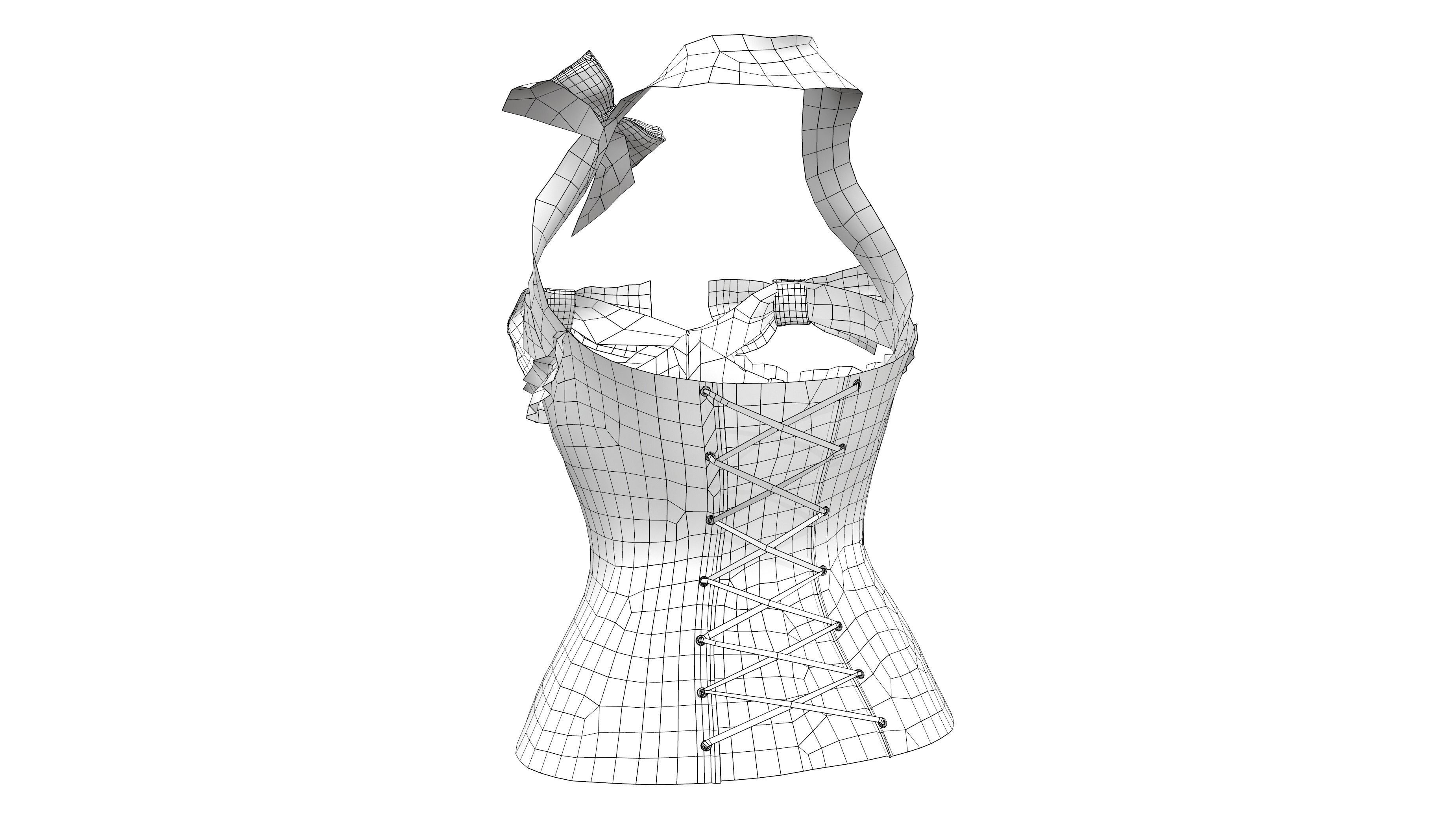 3D model Corset Colorama VR / AR / low-poly | CGTrader
