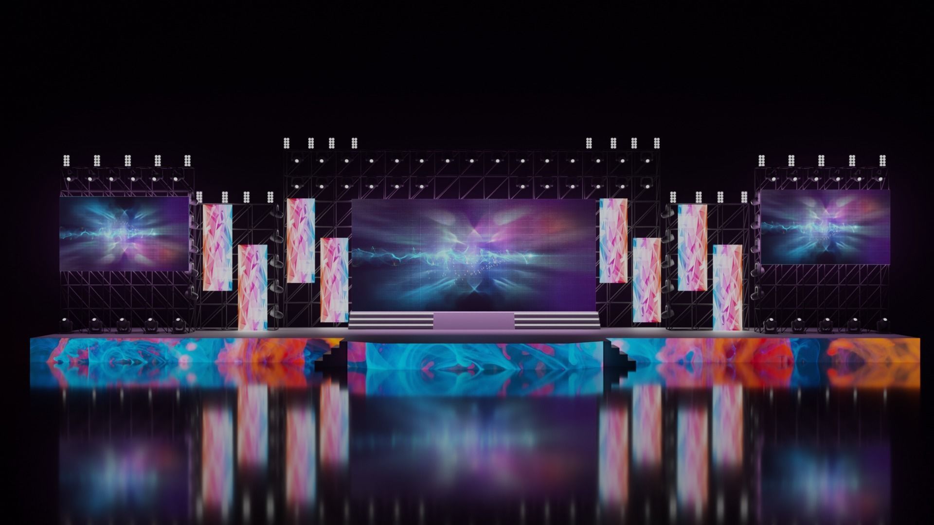 Concert stage 3D 3D model | CGTrader