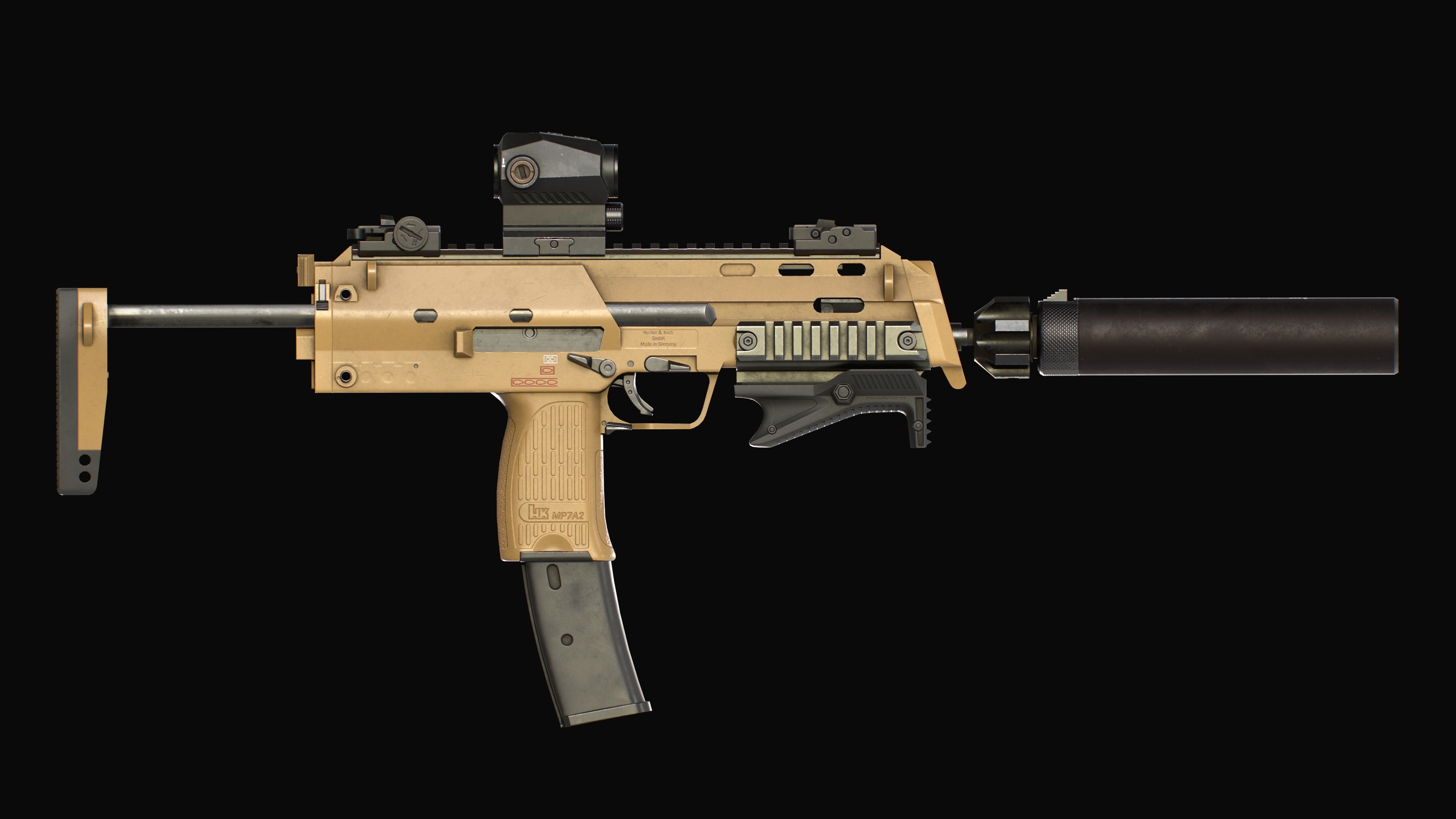 3D model Tactical Modular Tactical SMG HK MP7A2 VR / AR / low-poly ...