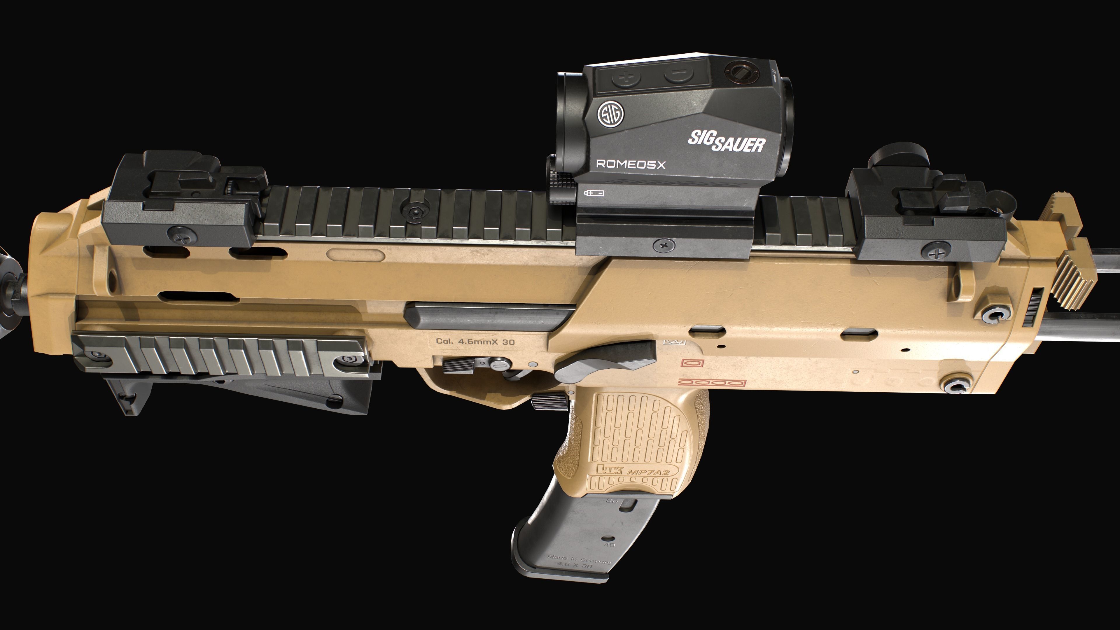 3D model Tactical Modular Tactical SMG HK MP7A2 VR / AR / low-poly ...