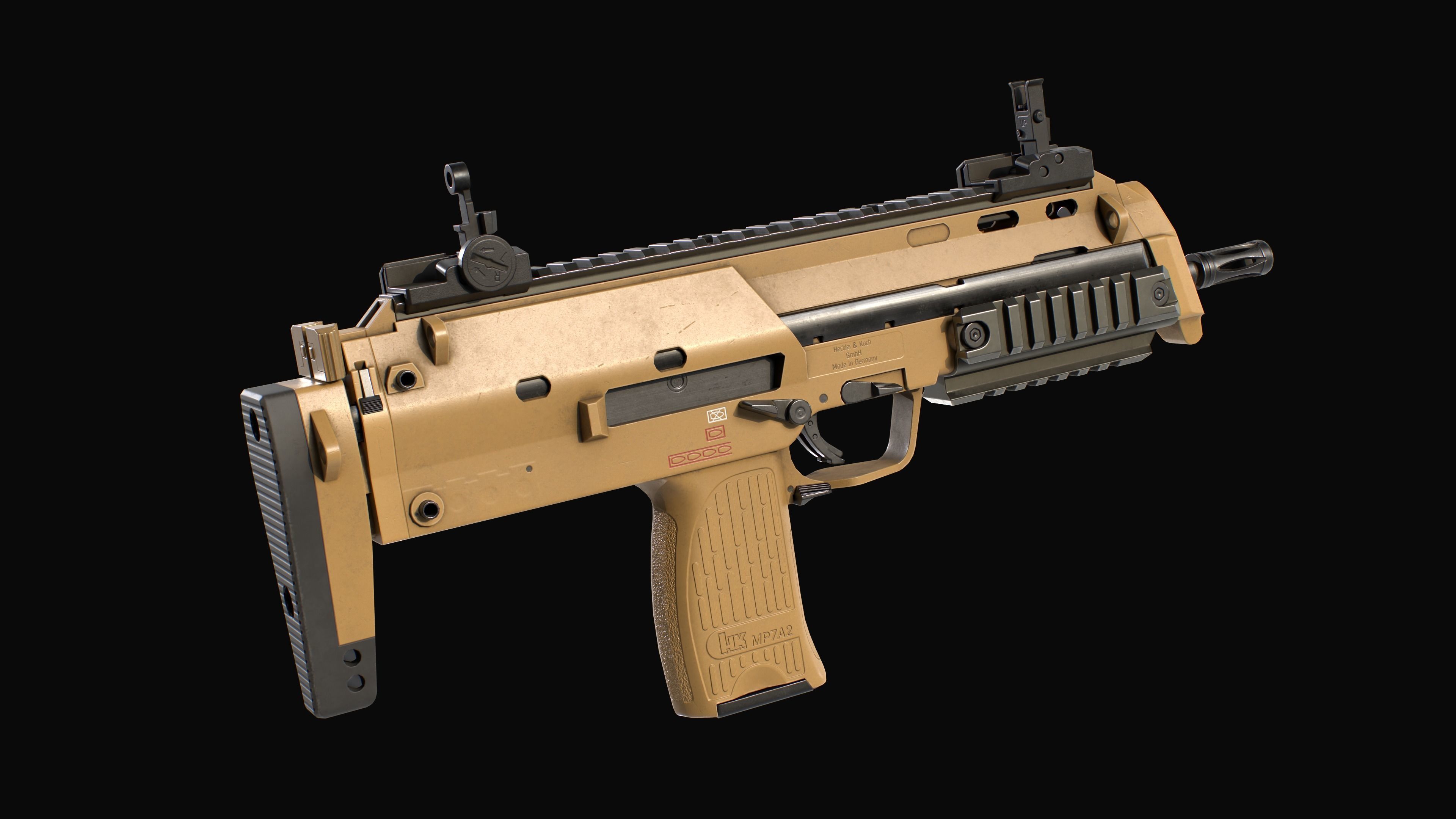 3D model Tactical Modular Tactical SMG HK MP7A2 VR / AR / low-poly ...