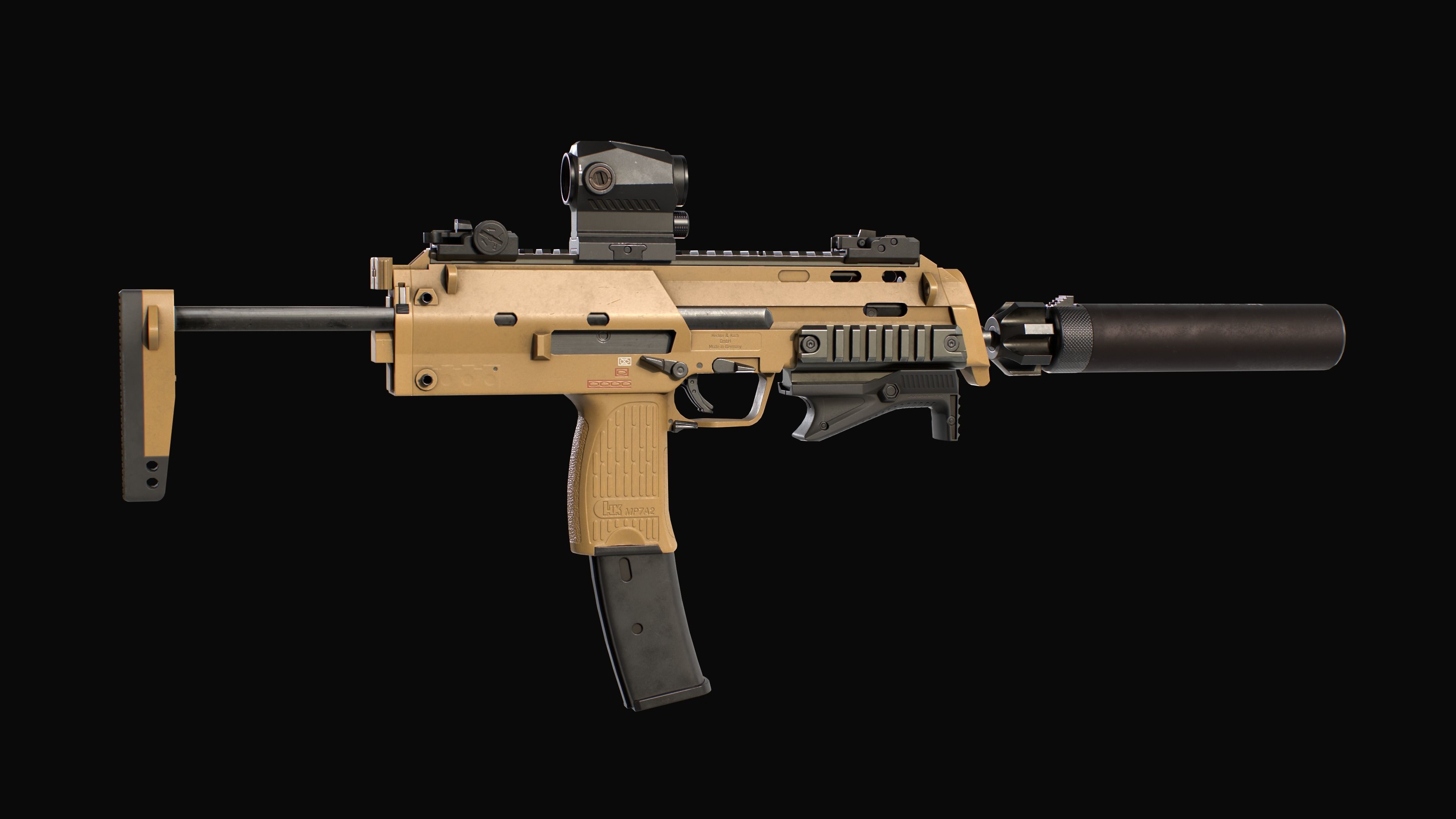 3D model Tactical Modular Tactical SMG HK MP7A2 VR / AR / low-poly | CGTrader