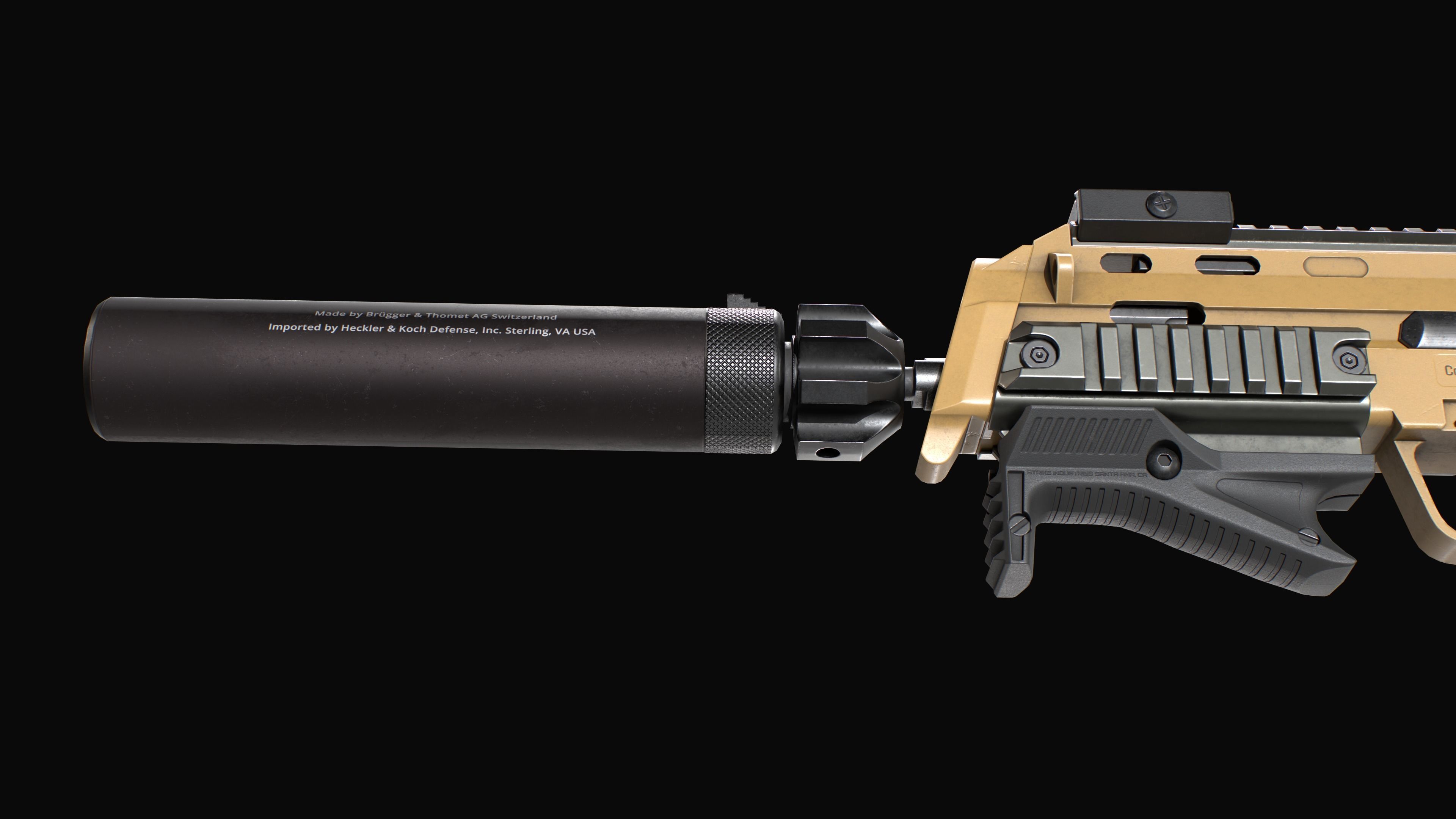 3D model Tactical Modular Tactical SMG HK MP7A2 VR / AR / low-poly ...