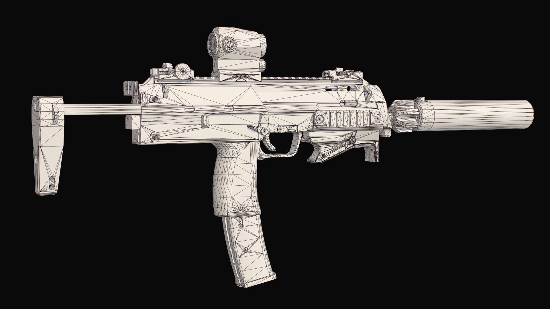 3D model Tactical Modular Tactical SMG HK MP7A2 VR / AR / low-poly ...