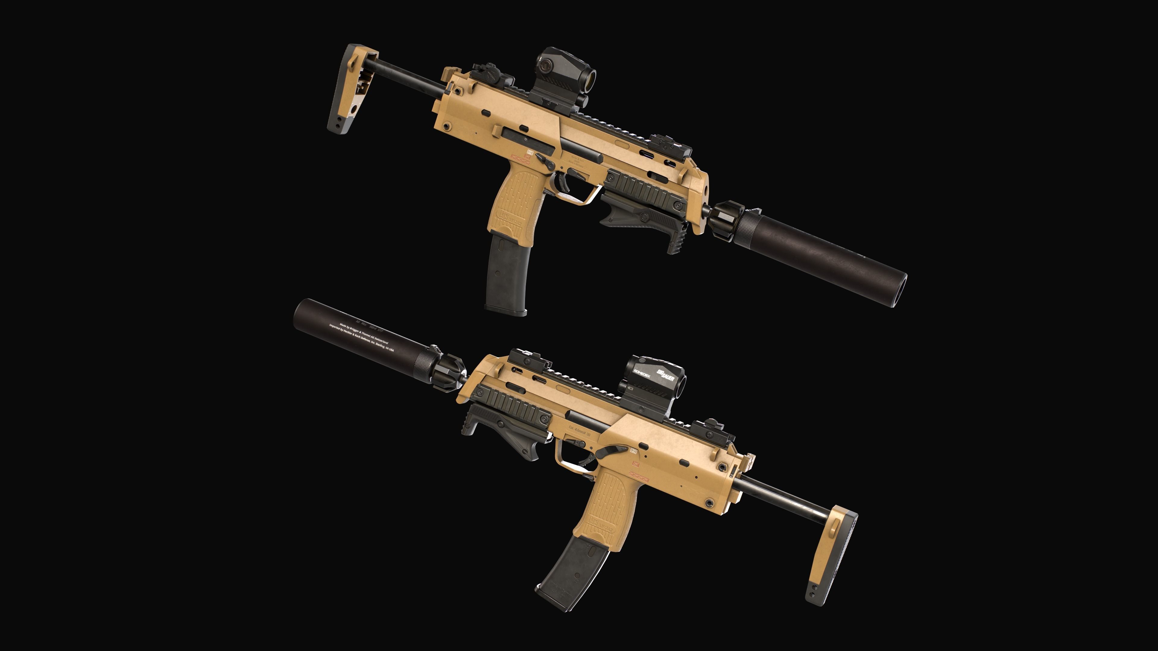 3D model Tactical Modular Tactical SMG HK MP7A2 VR / AR / low-poly ...
