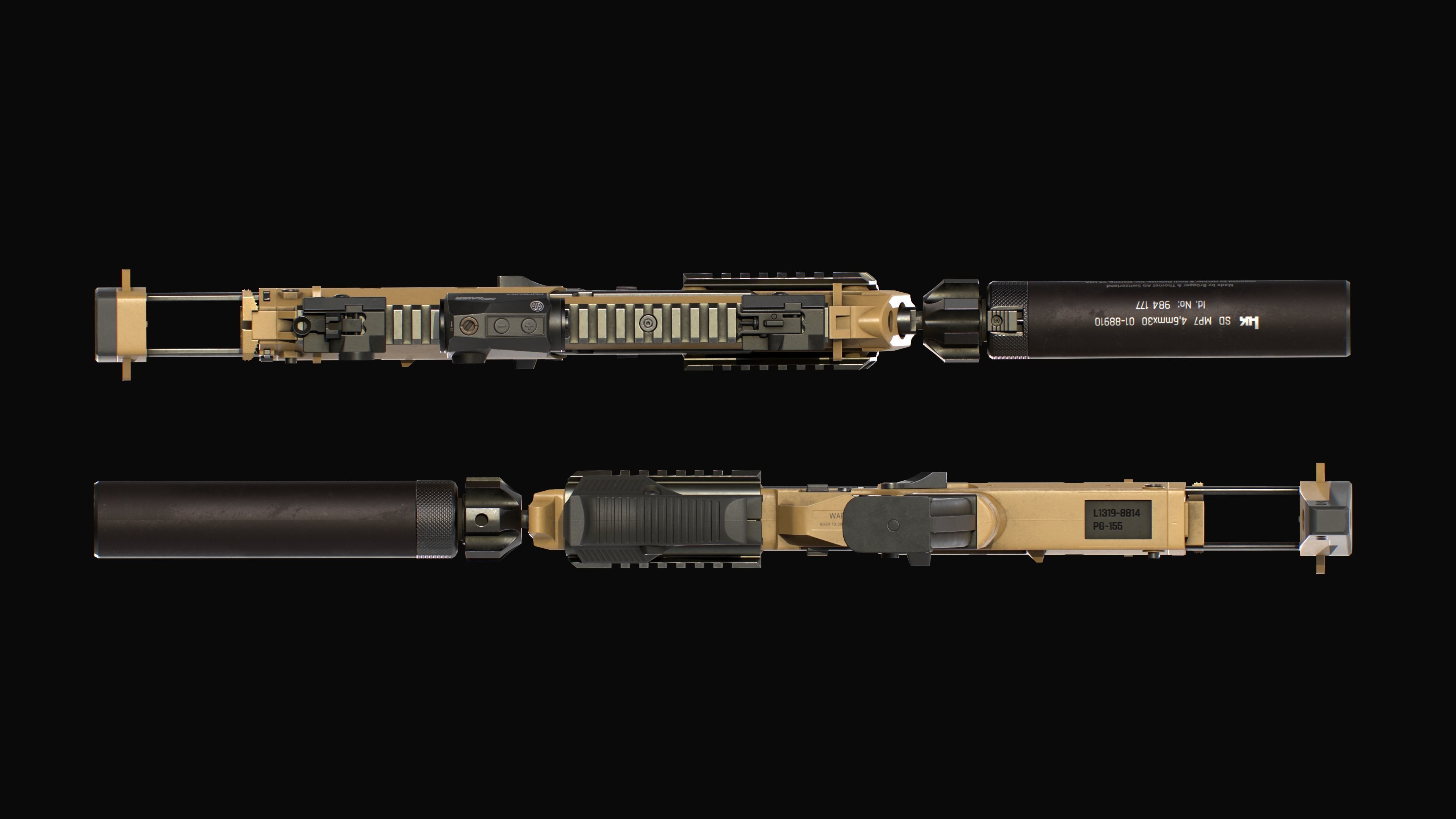 3D model Tactical Modular Tactical SMG HK MP7A2 VR / AR / low-poly ...