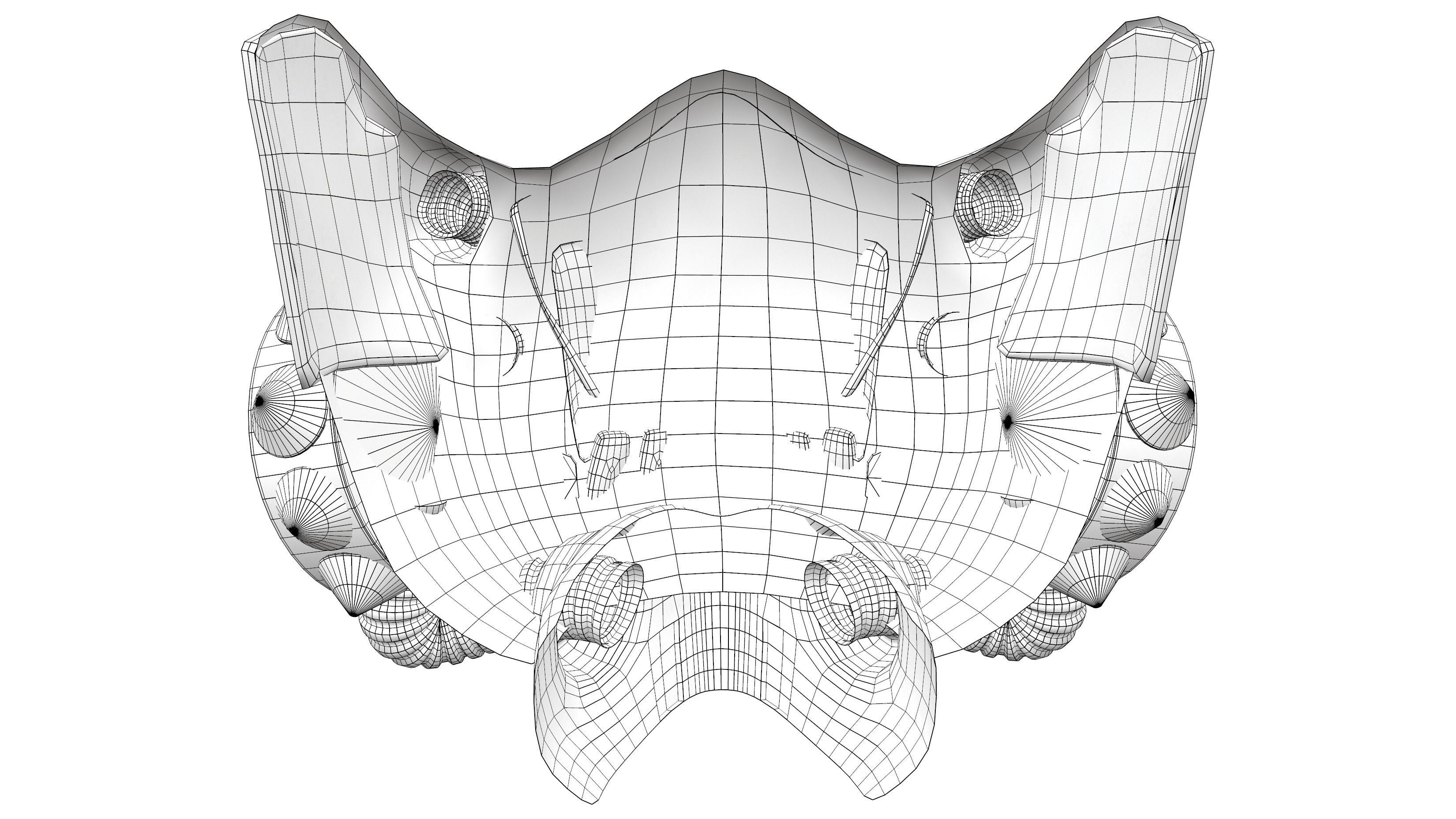 3D model Doomsday Post Apocalyptic Face Mask VR / AR / low-poly | CGTrader