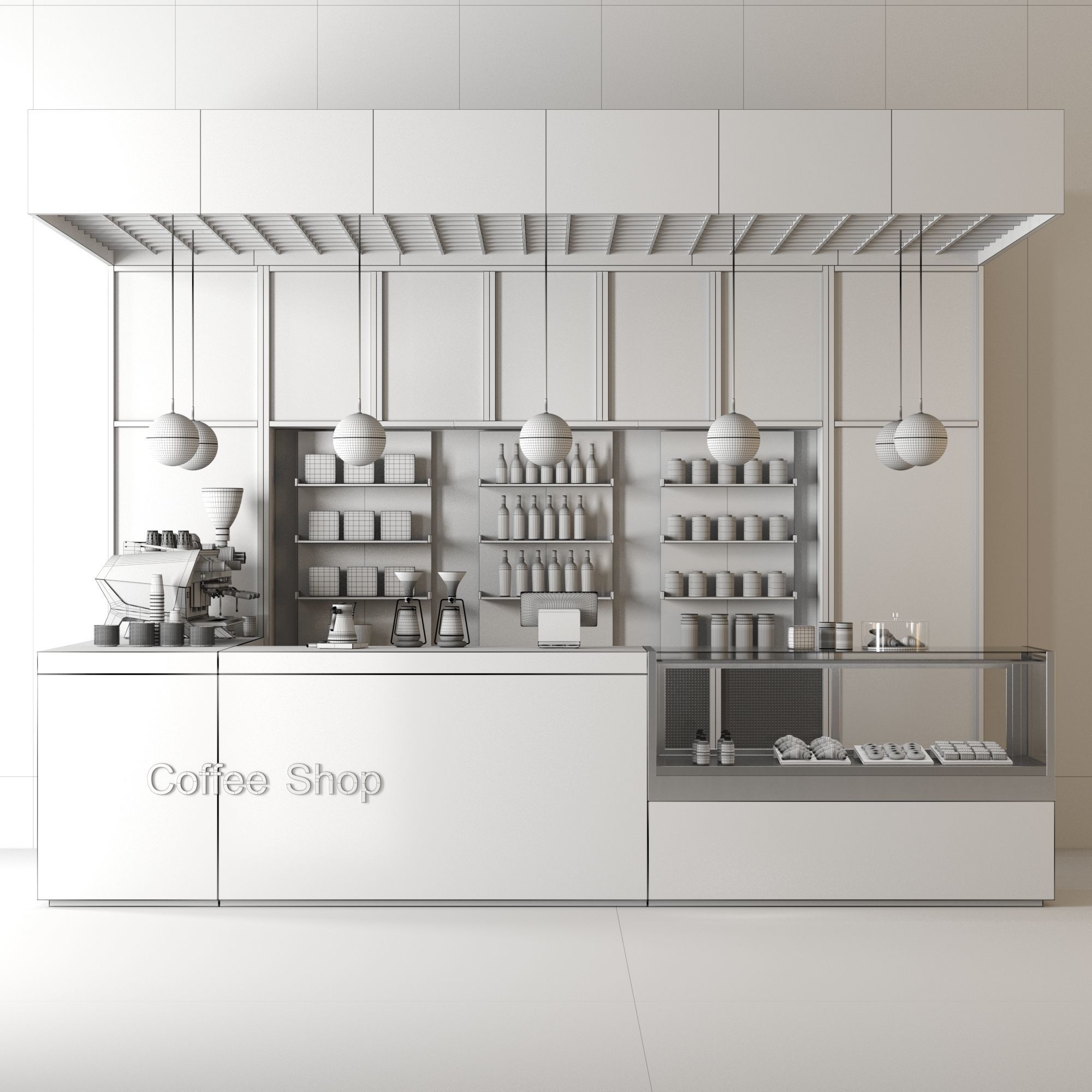 Coffee shop 07 3D model | CGTrader