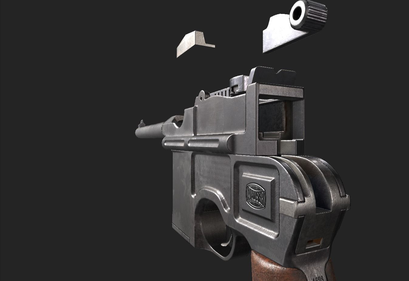 3D model Mauser C96 VR / AR / low-poly | CGTrader