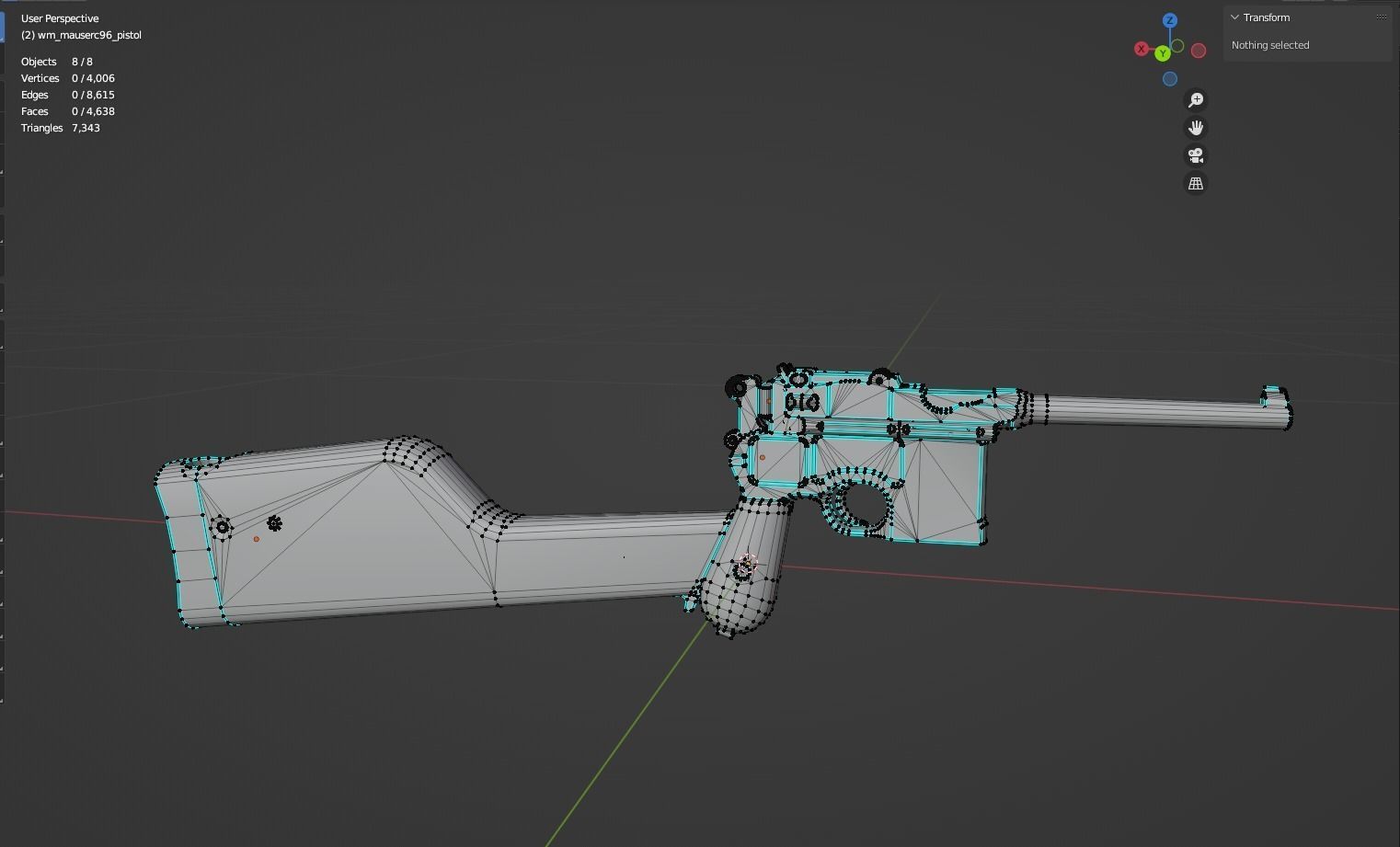 3D model Mauser C96 VR / AR / low-poly | CGTrader