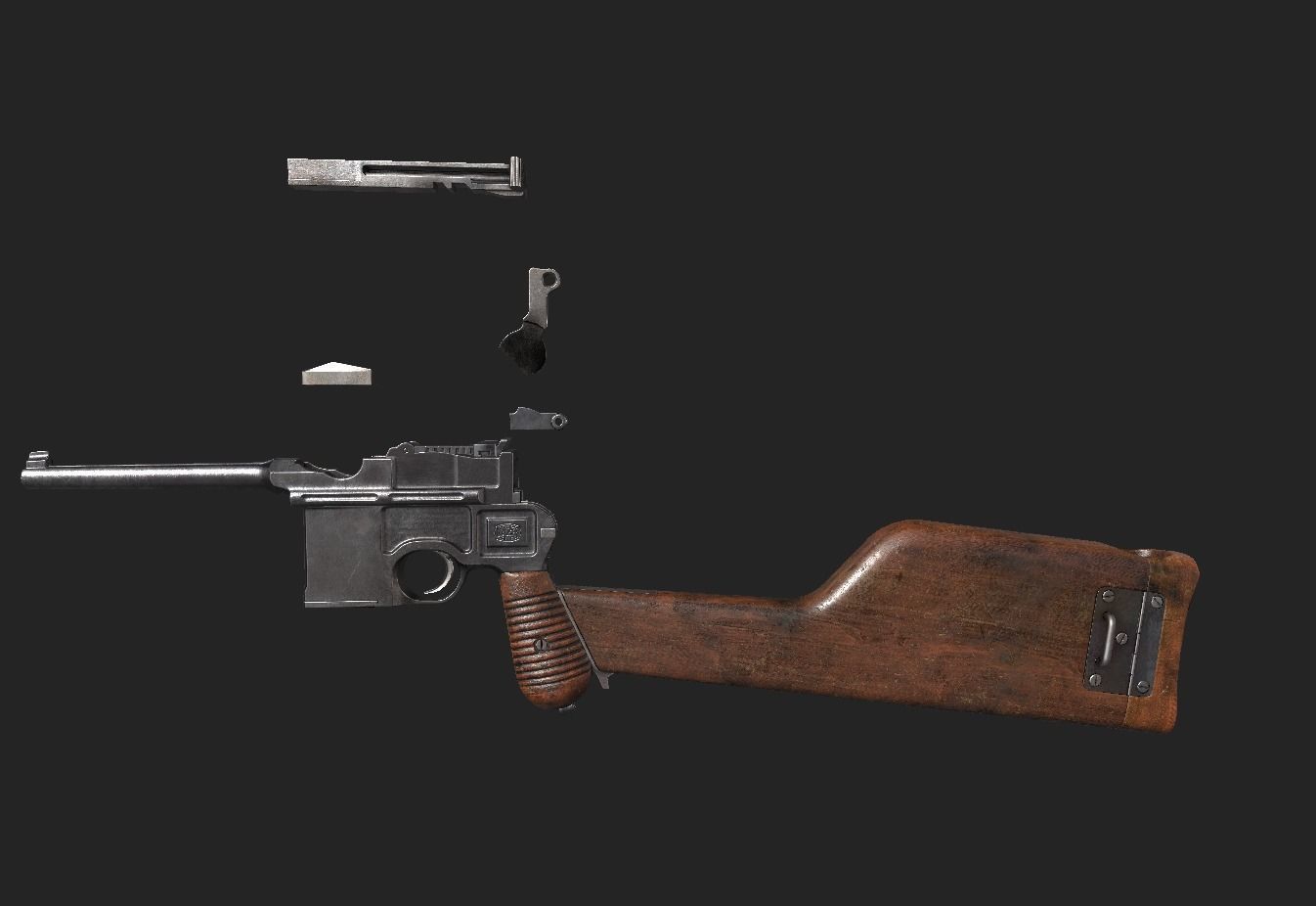 3D model Mauser C96 VR / AR / low-poly | CGTrader