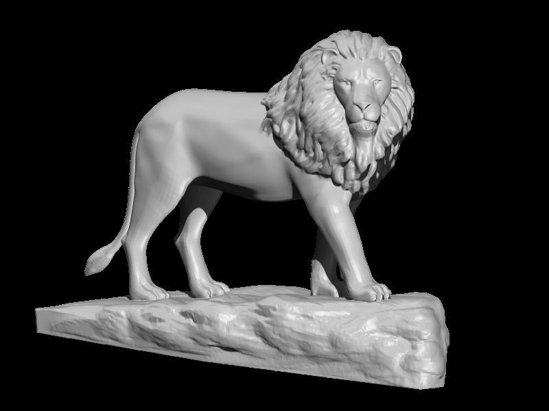 lion sculpture 3D model 3D printable | CGTrader