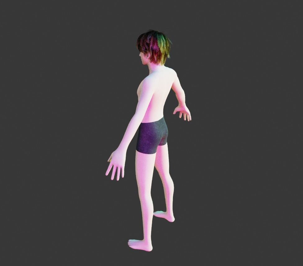 3D model Male KPop base Character PBR Game ready VR / AR / low-poly ...
