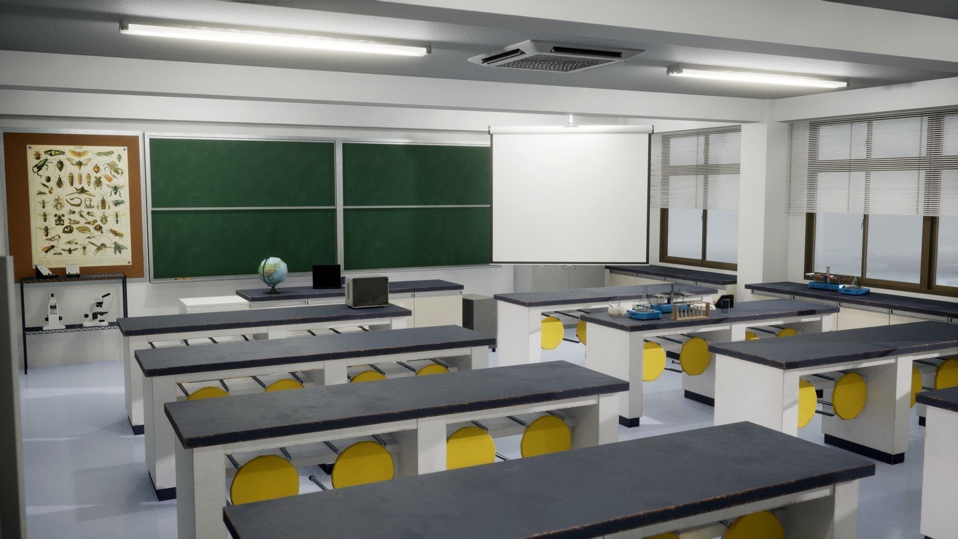 3D model Japanese School Science Classroom VR / AR / low-poly | CGTrader