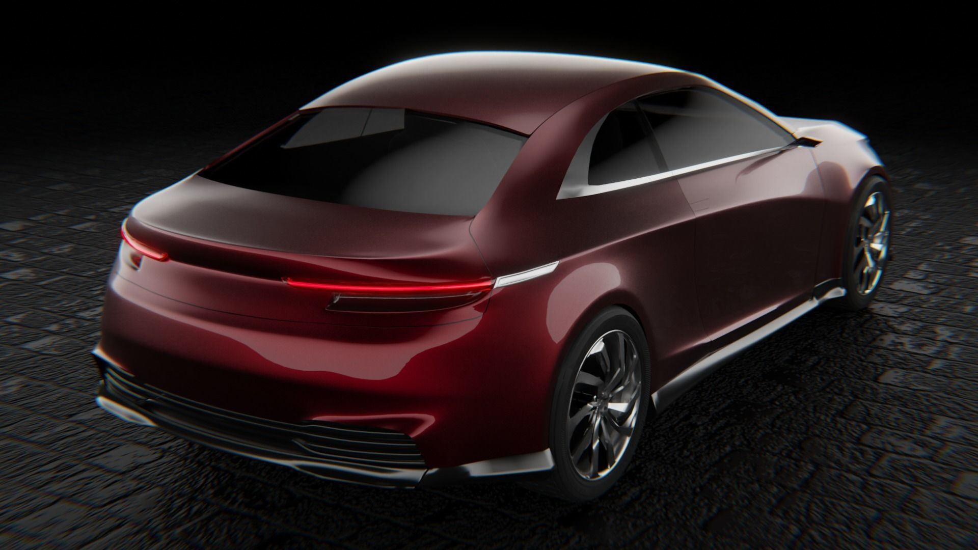 CRZ Coupe Car - Low Poly 3D model rigged | CGTrader