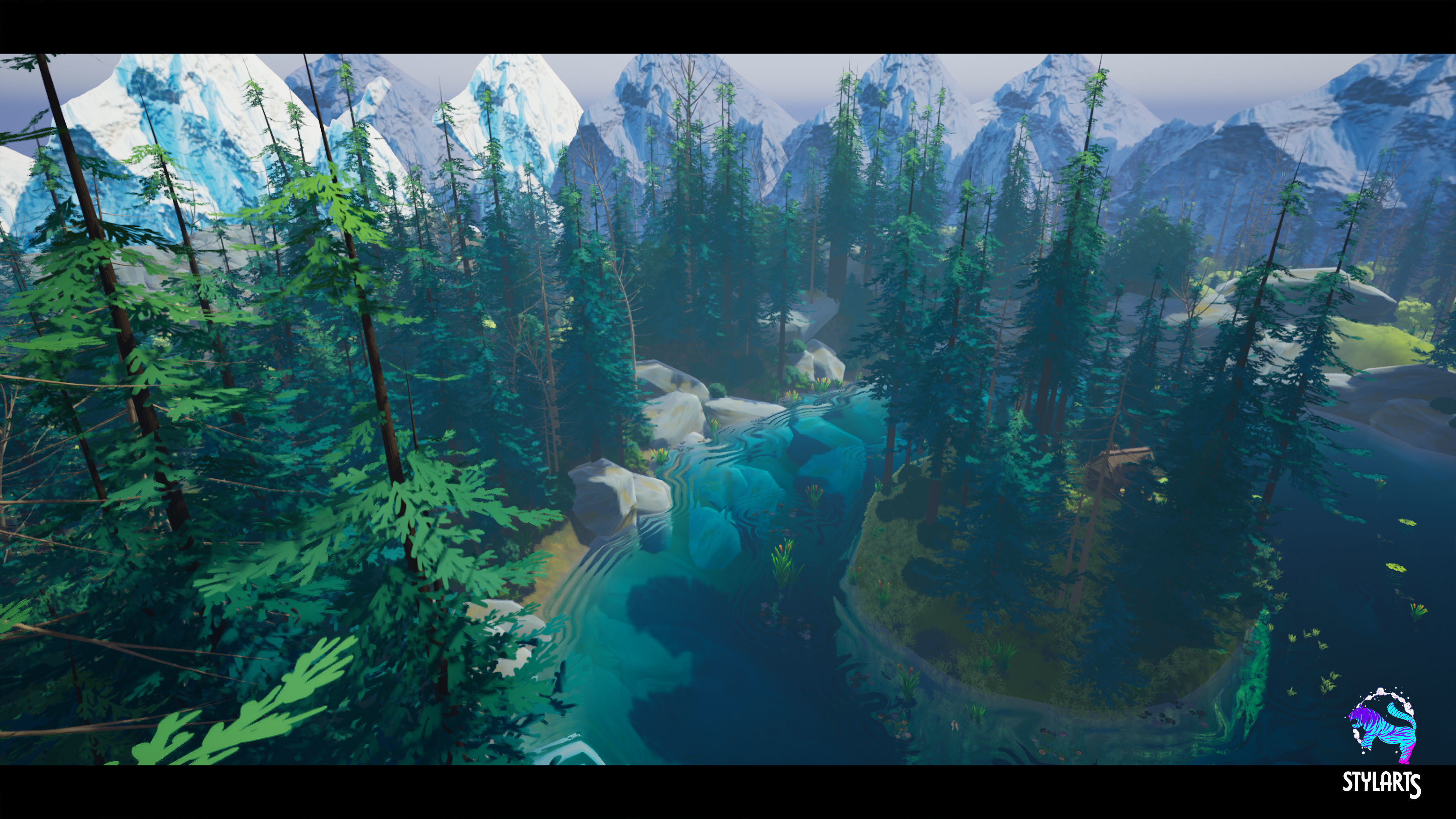 3D model Stylized Forest Environment - UE5 VR / AR / low-poly | CGTrader