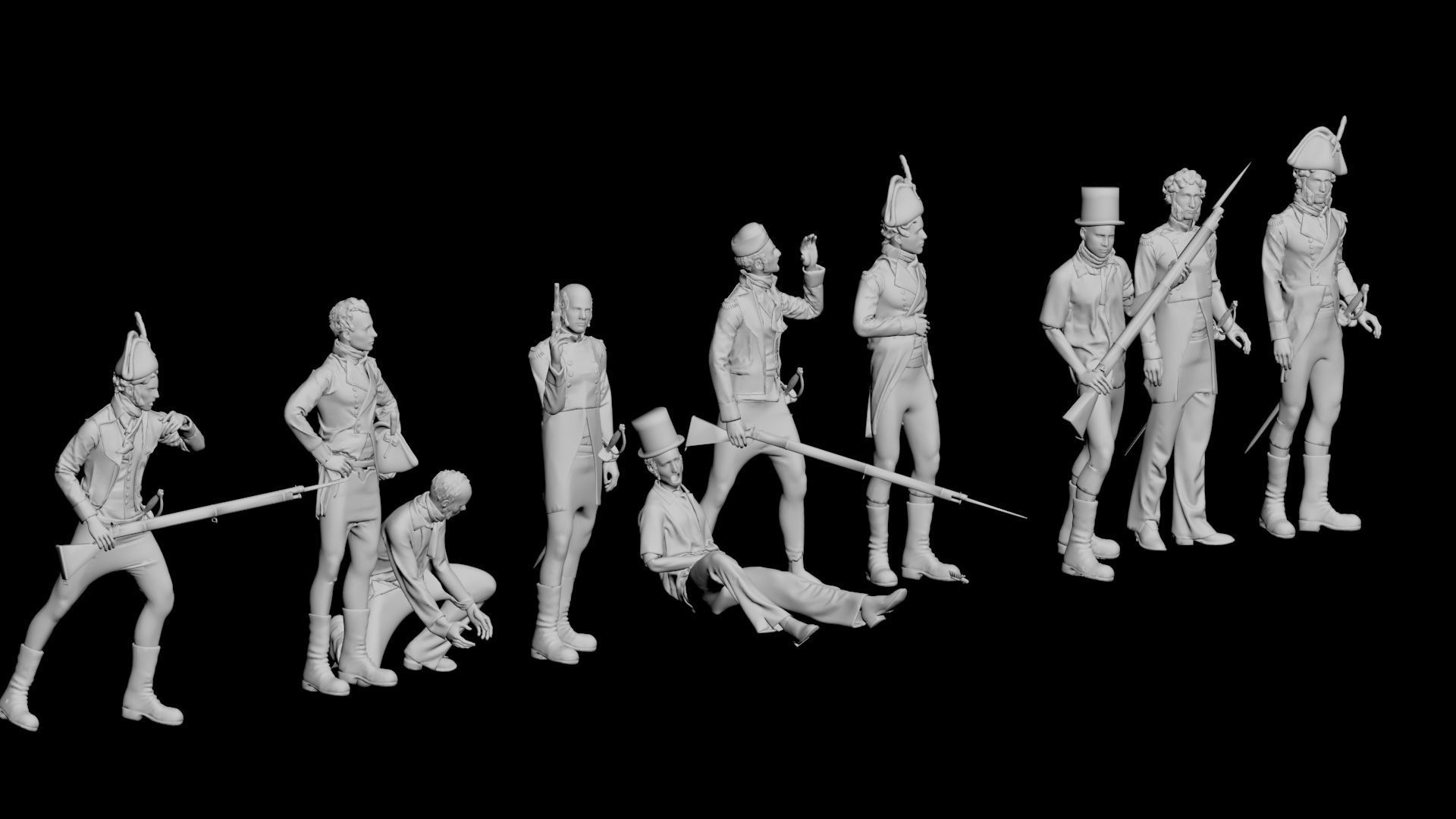 33 Medieval World at War 3D printing figures 3D model 3D printable ...