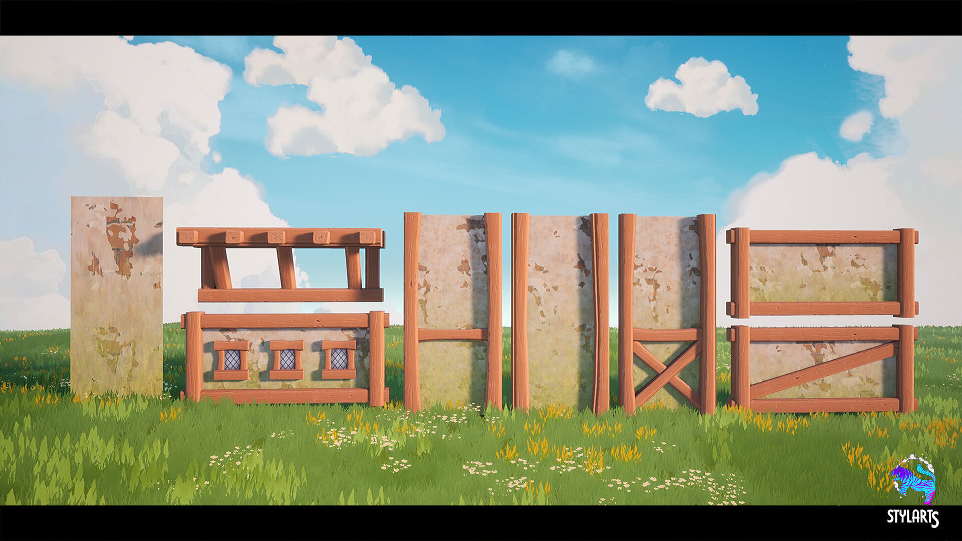 Modular Stylized Medieval Town 3D model | CGTrader