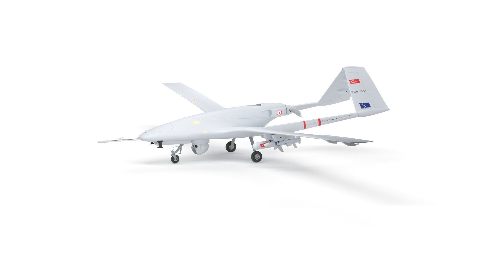 Bayraktar TB2 Turkish Armed Forces Drone 3D model | CGTrader