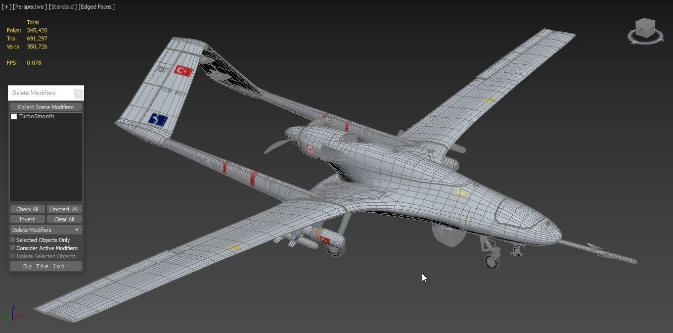 Bayraktar TB2 Turkish Armed Forces Drone 3D model | CGTrader