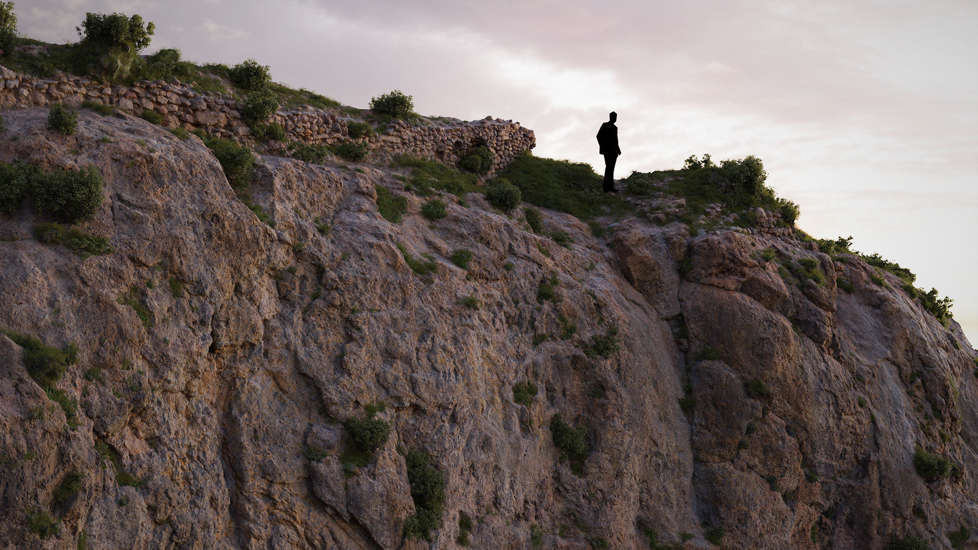 3D model Large Mountain Cliff PBR Scan VR / AR / low-poly | CGTrader