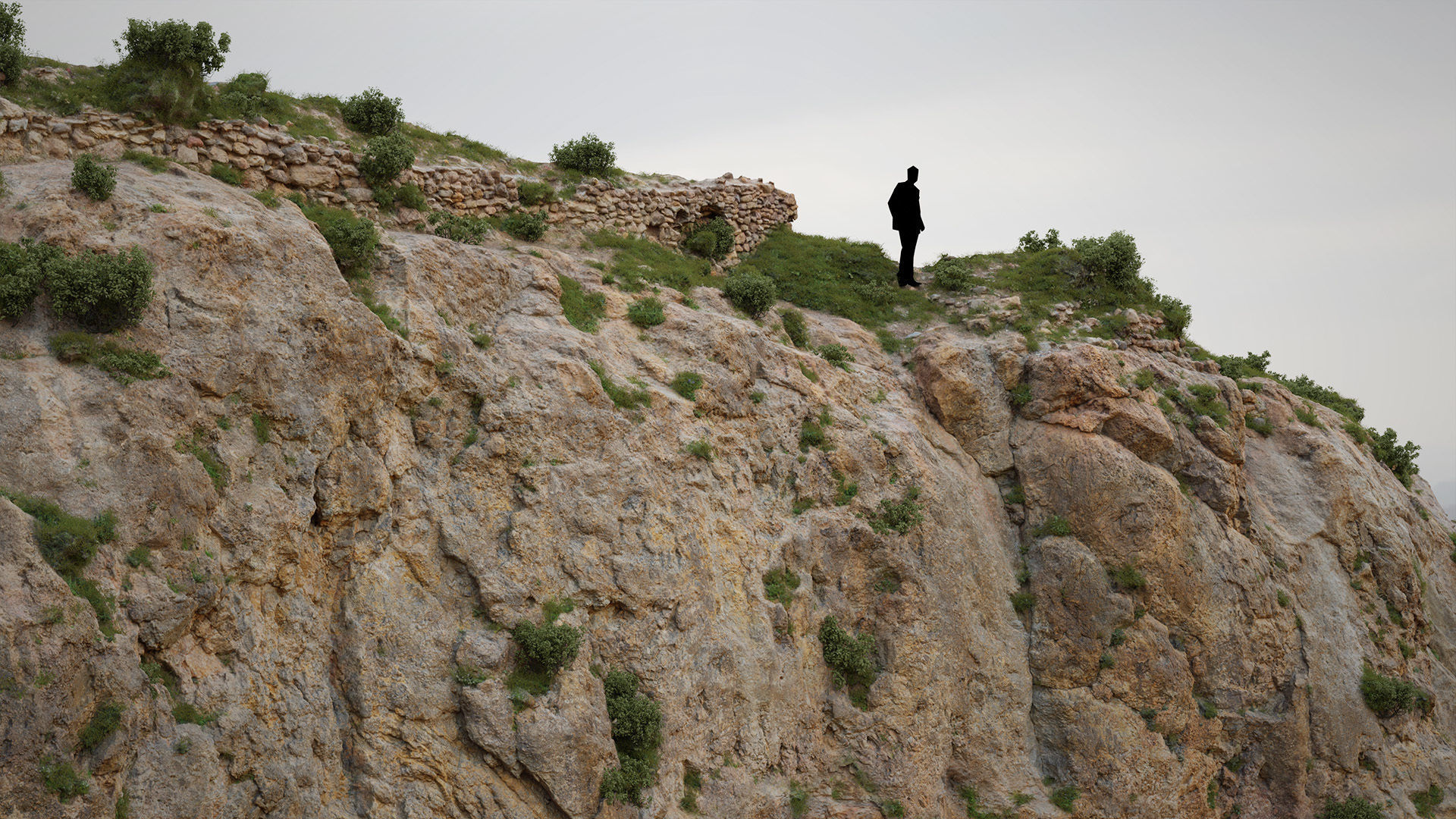 3D model Large Mountain Cliff PBR Scan VR / AR / low-poly | CGTrader