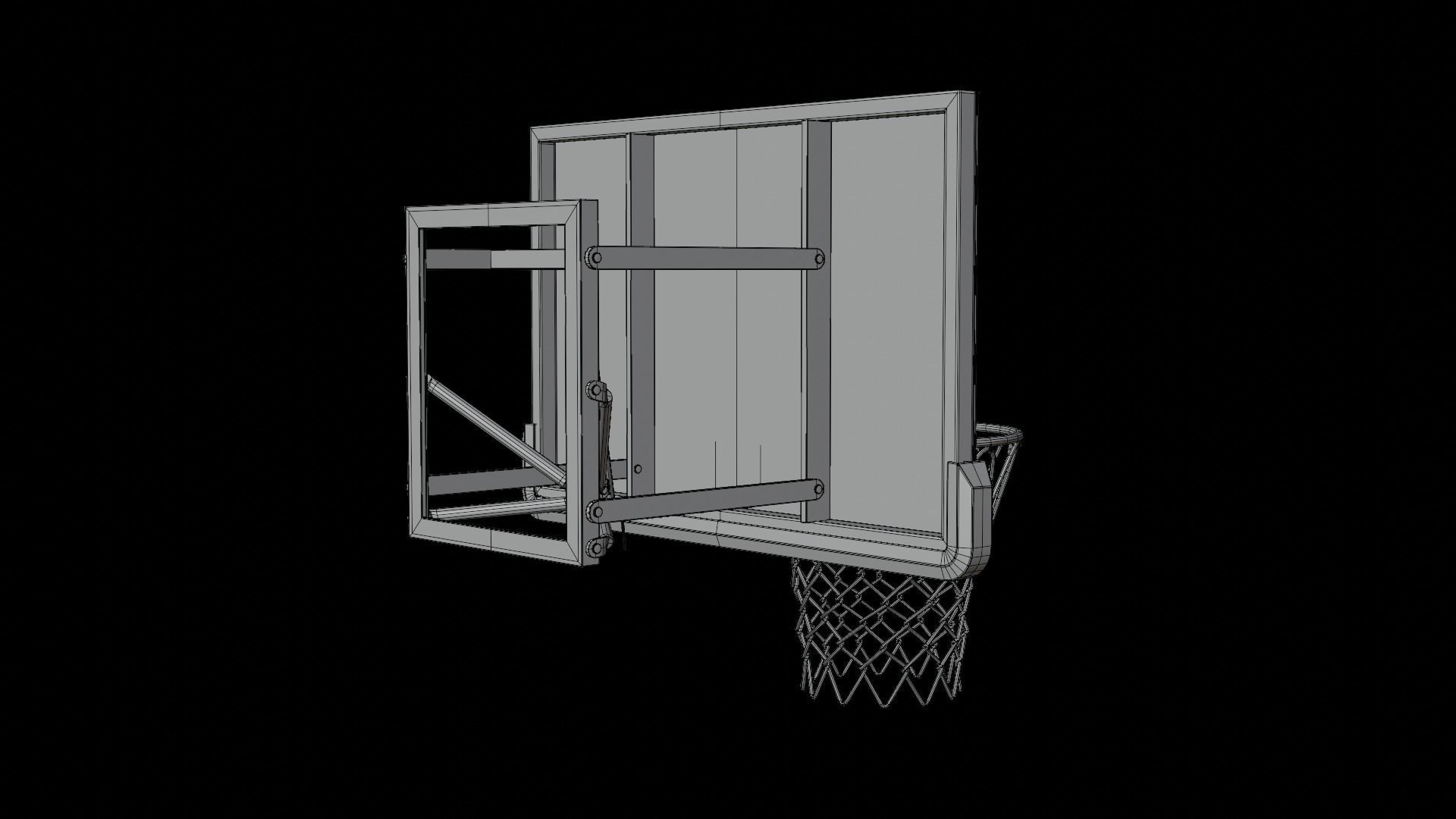3D model Wall Mount Basketball Hoop VR / AR / low-poly | CGTrader