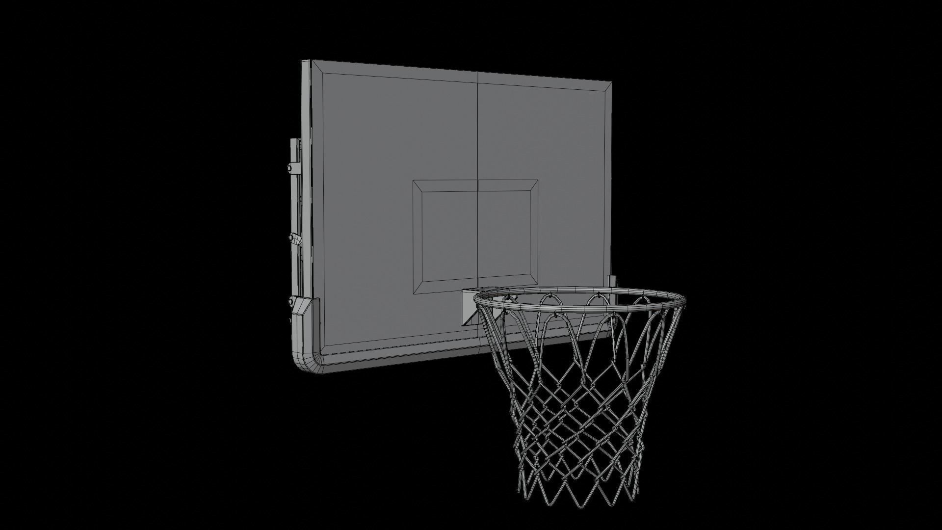 3D model Wall Mount Basketball Hoop VR / AR / low-poly | CGTrader