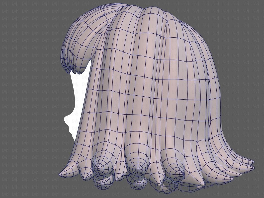 3D model Base Hair for girl V47 VR / AR / low-poly | CGTrader