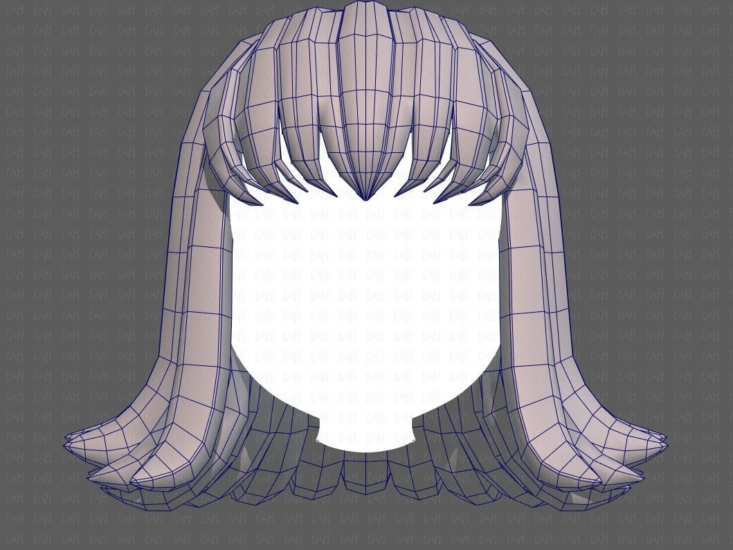 3D model Base Hair for girl V47 VR / AR / low-poly | CGTrader