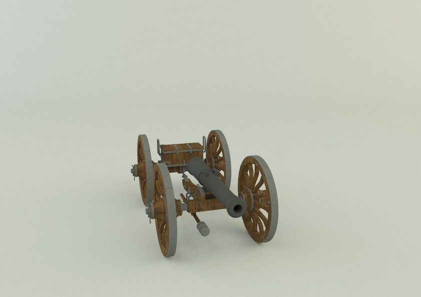 Assembly cannon 3D model | CGTrader