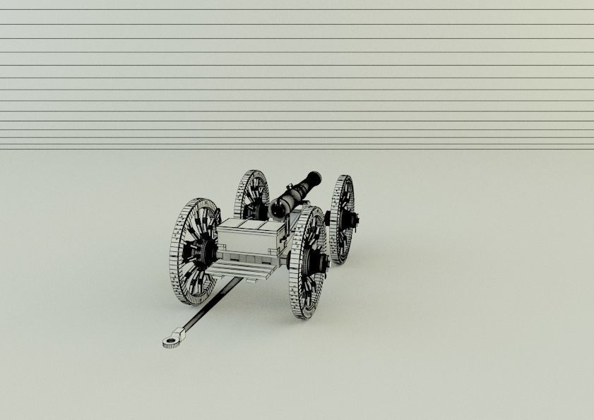 Assembly cannon 3D model | CGTrader