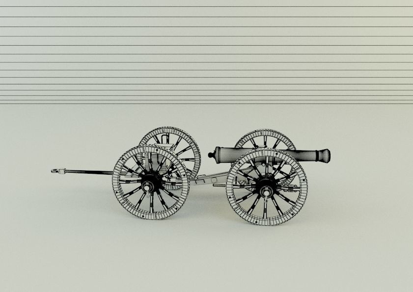 Assembly cannon 3D model | CGTrader