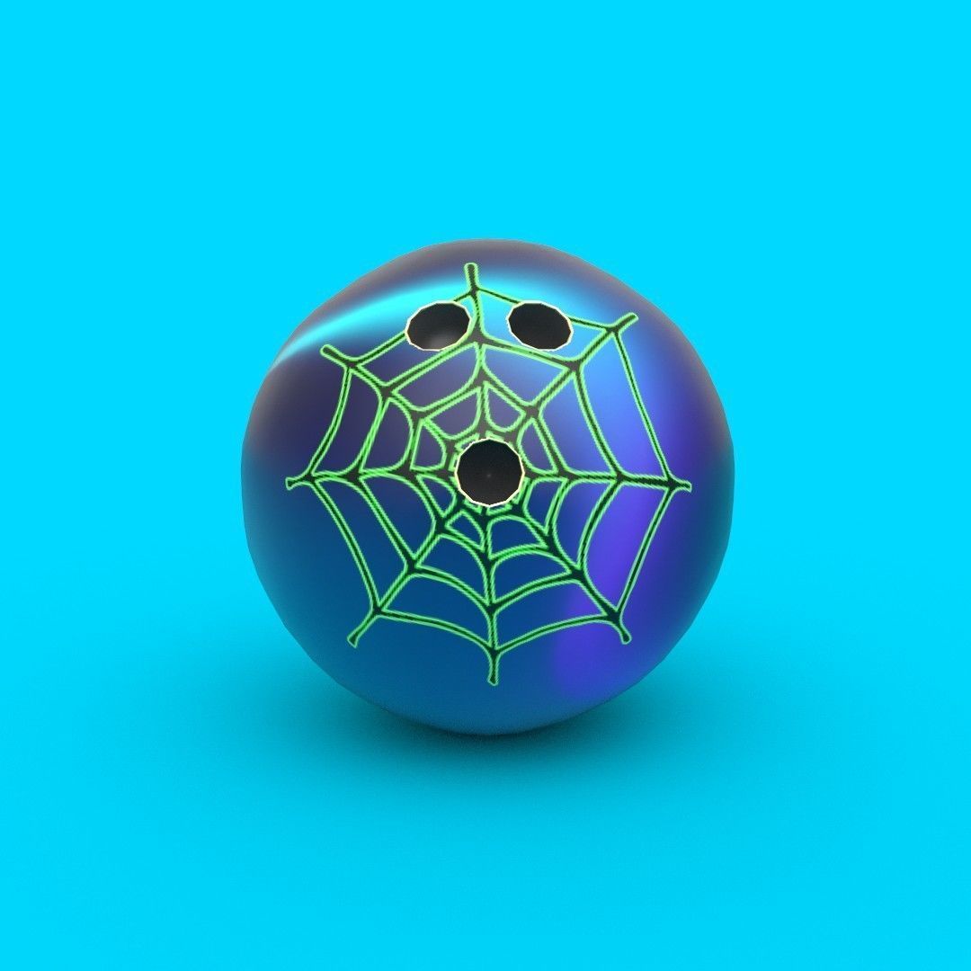 3D model Bowling Ball with Spider Web VR / AR / low-poly | CGTrader