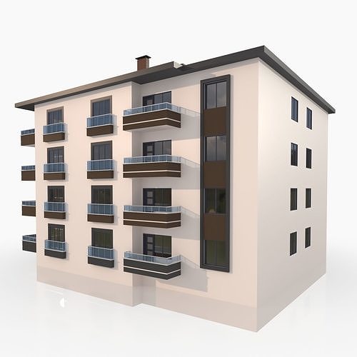 Apartment03 modern apartment building 3D model | CGTrader