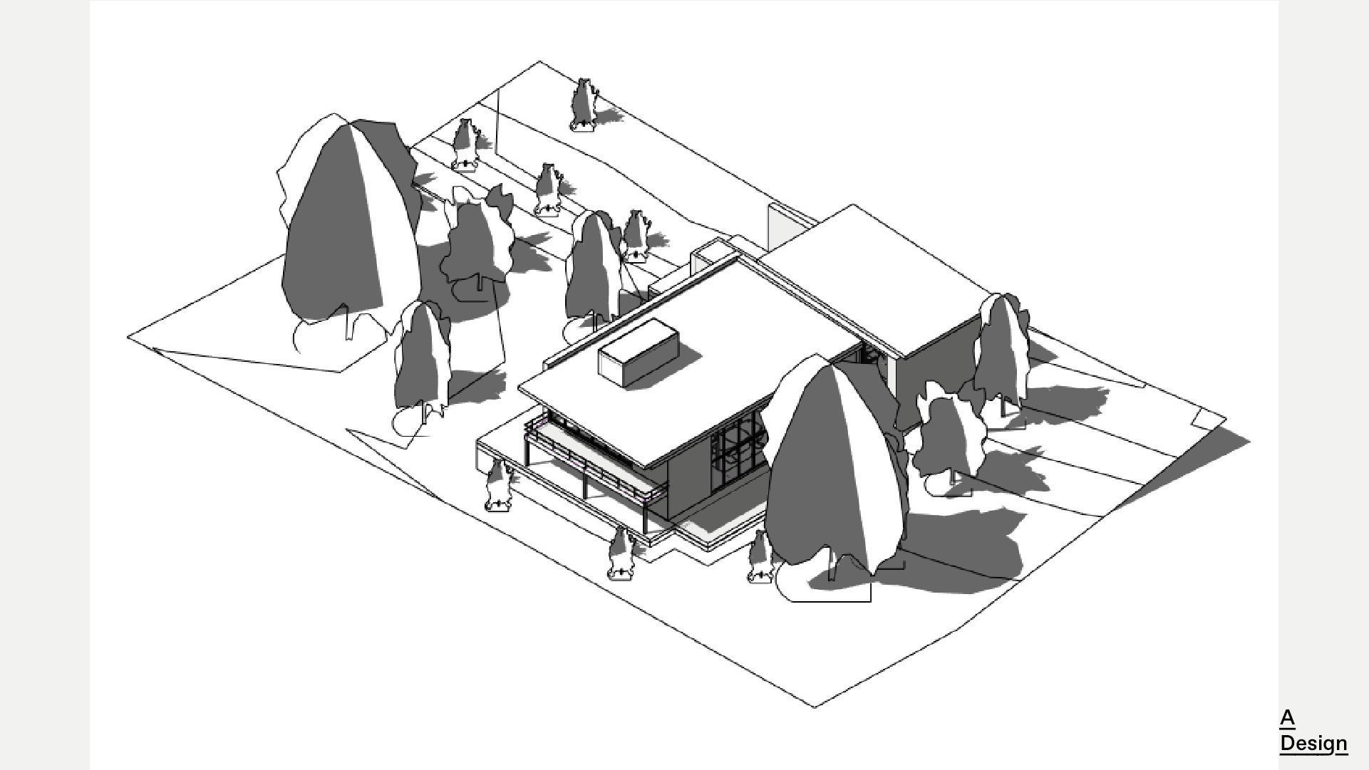 Rectangle house - Revit 3D model | CGTrader